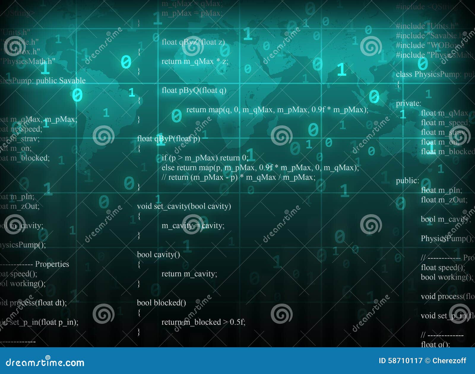 Green Abstract Background with World Map Stock Illustration ...