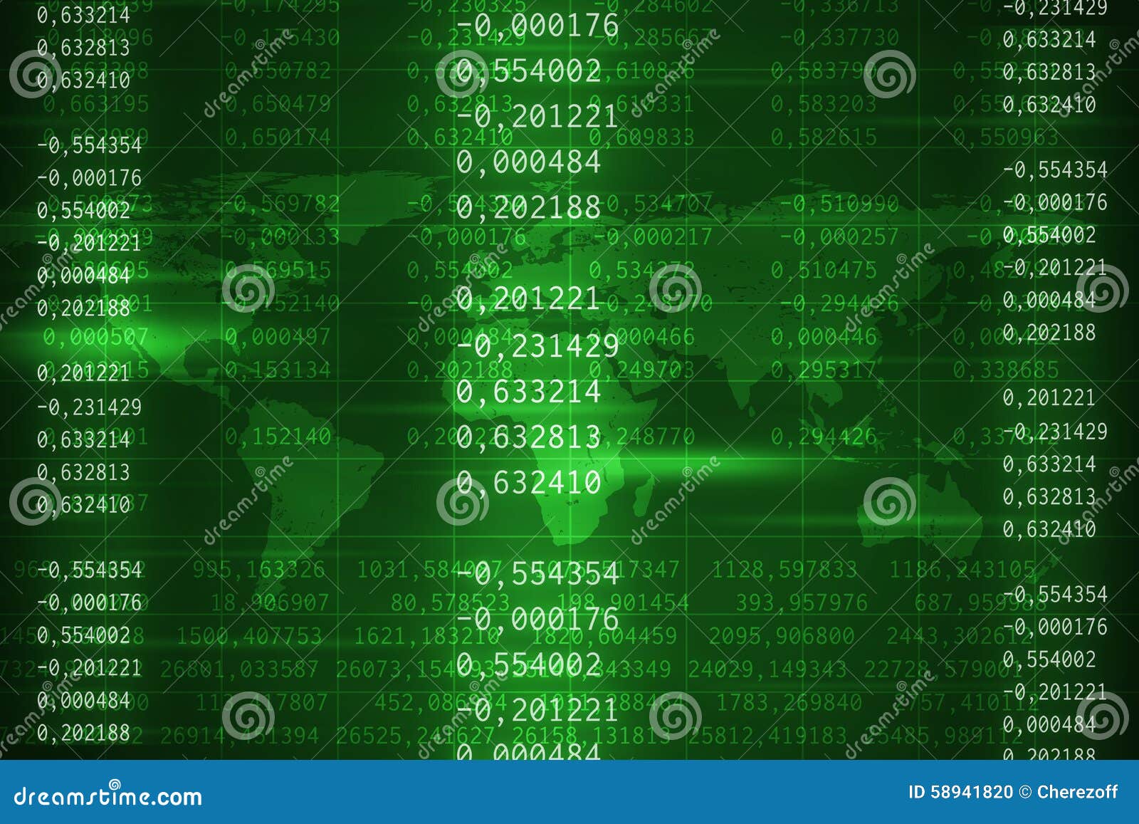 Green Abstract Background with World Map Stock Illustration ...