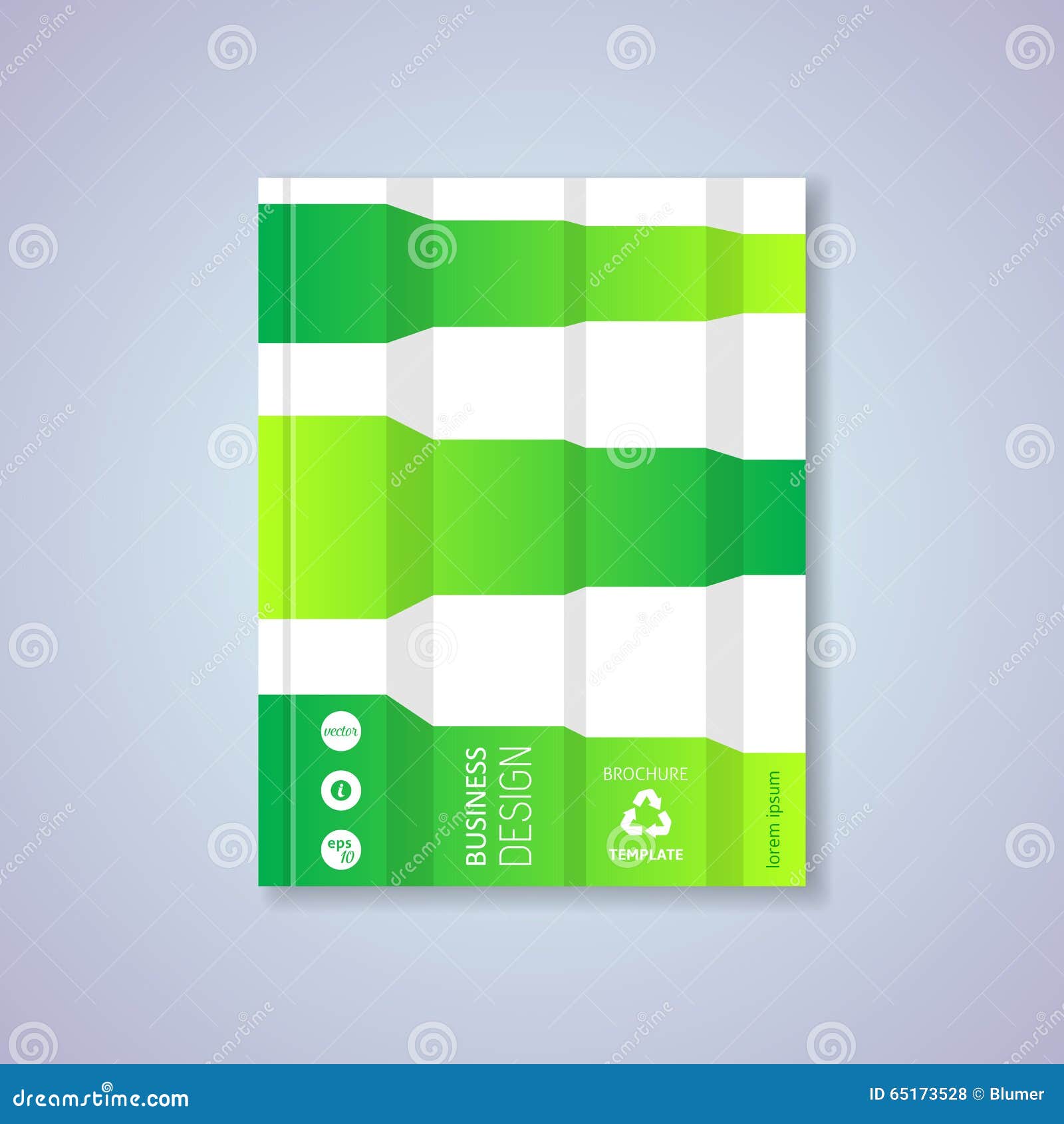 Green Abstract Brochure Design Template Stock Vector Illustration Of