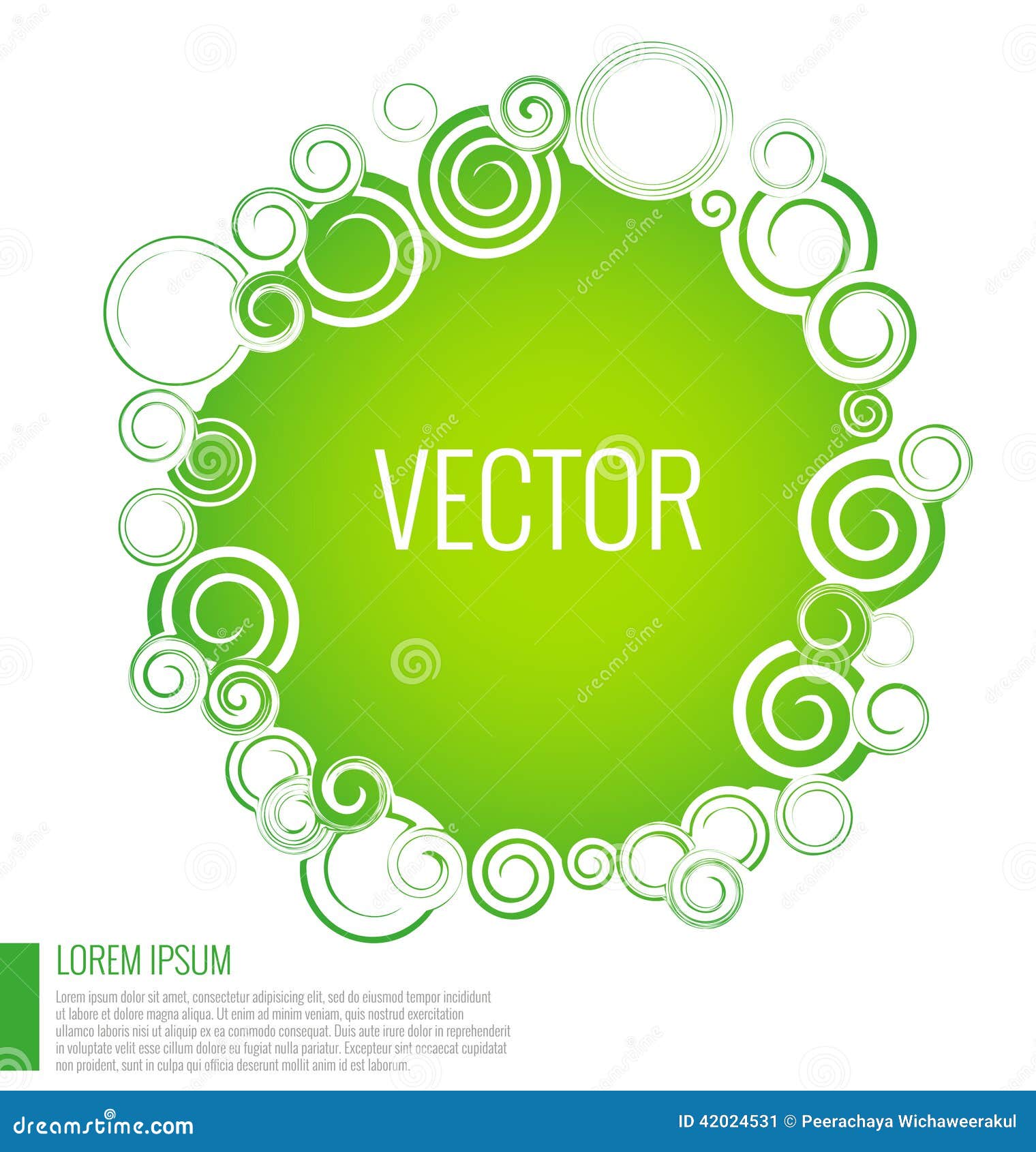 Green Abstract Circle Background Stock Vector - Illustration of ...