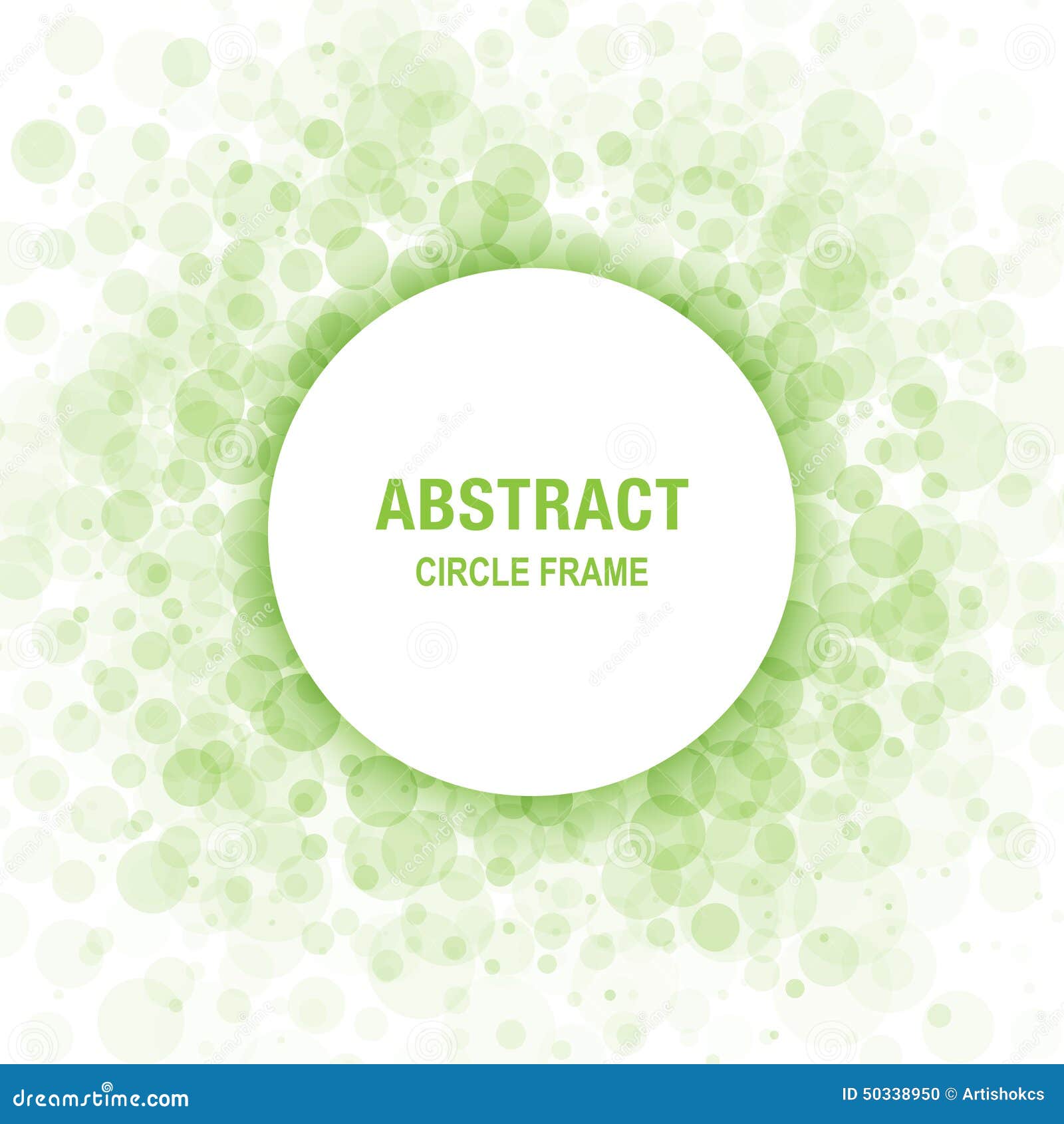 Green Abstract Circle Frame Design Element Stock Vector - Illustration ...
