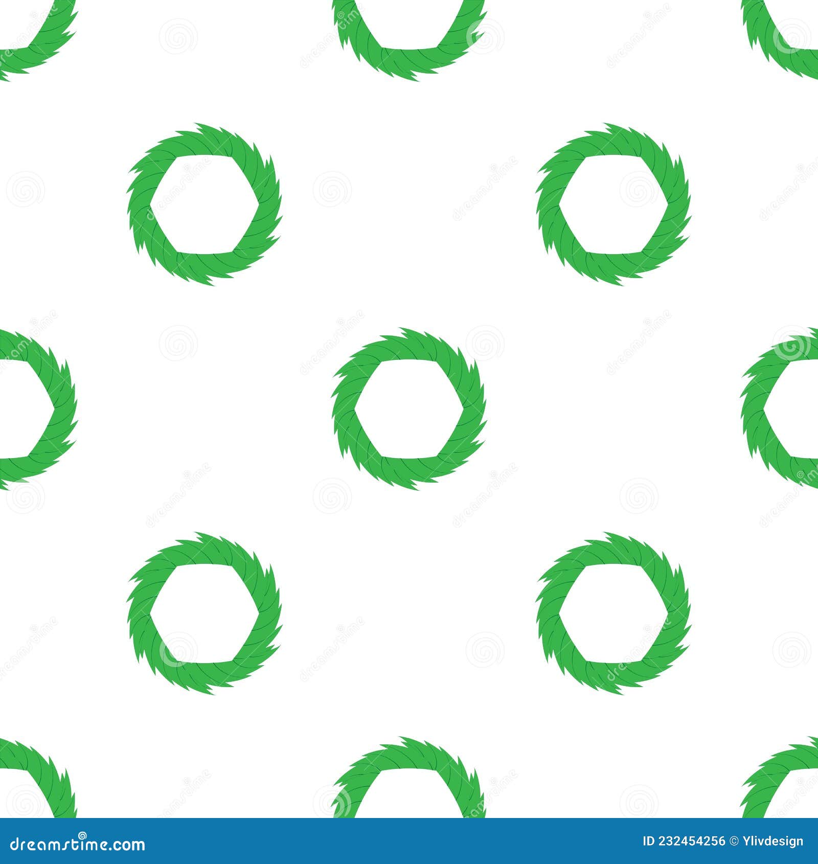 Green Abstract Circle Pattern Seamless Vector Stock Vector ...