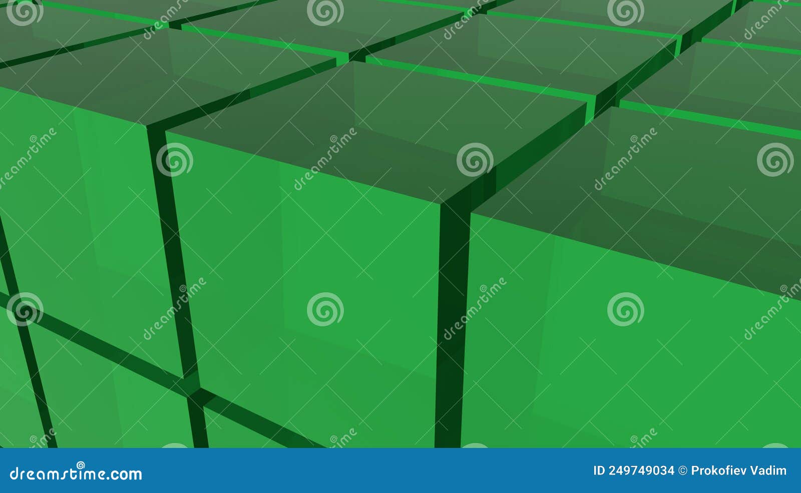 Green Abstract Cube Background. Stock Illustration - Illustration of ...