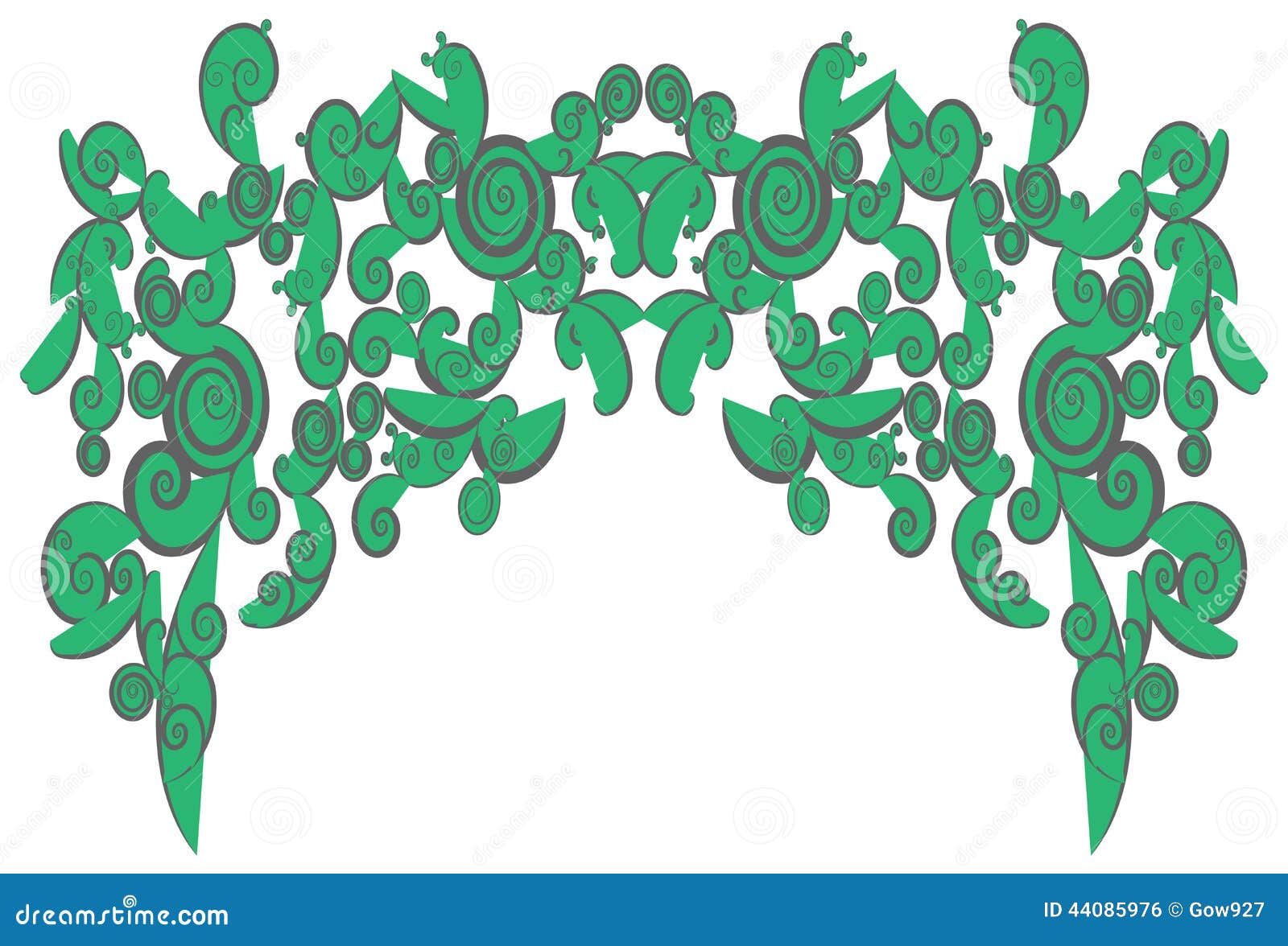 Green Abstract Curly Shapes Use for Background Dec Stock Vector ...