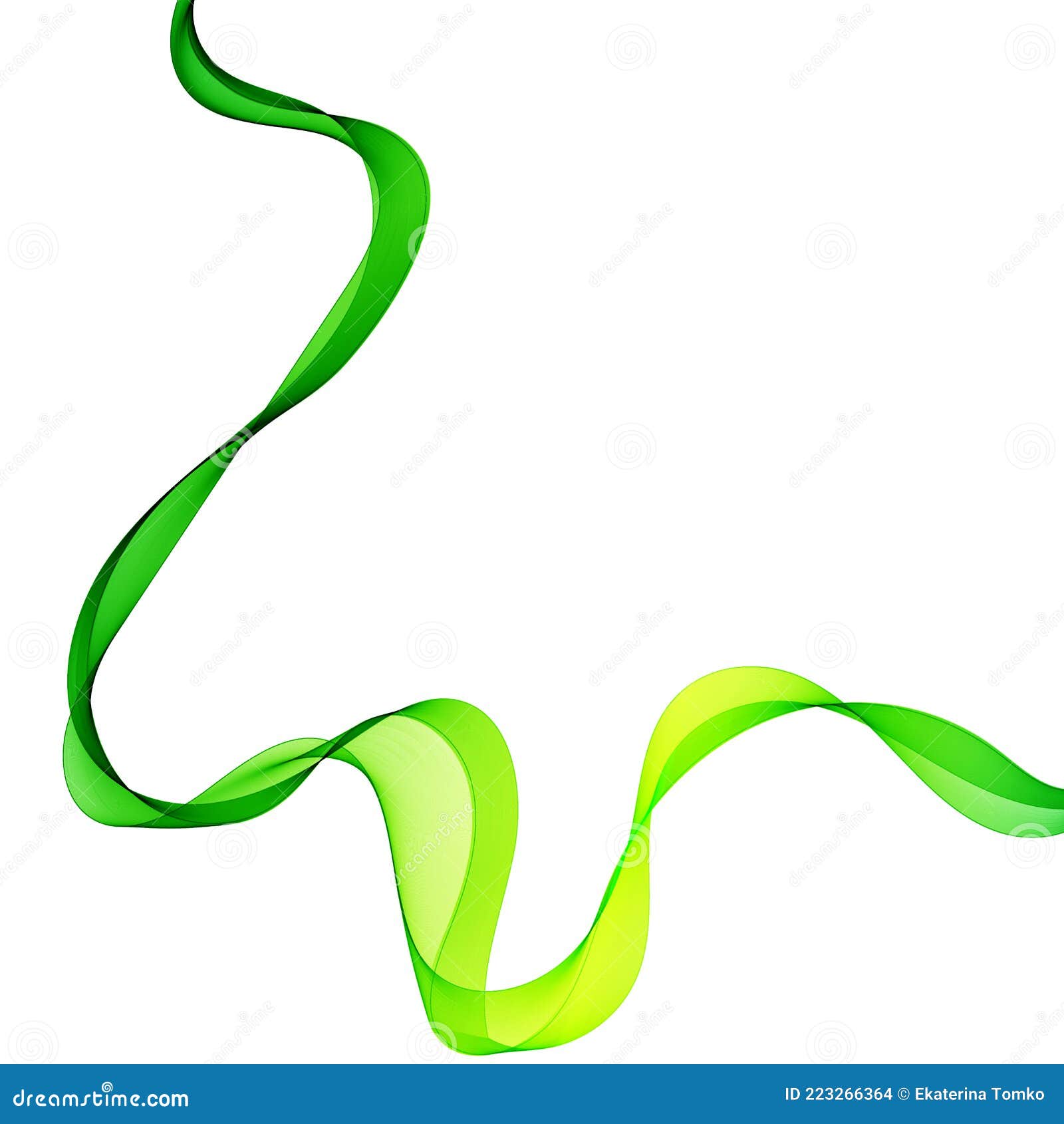 Green Abstract Curve. Vector Background. Bright Wave. Eps 10 Stock ...