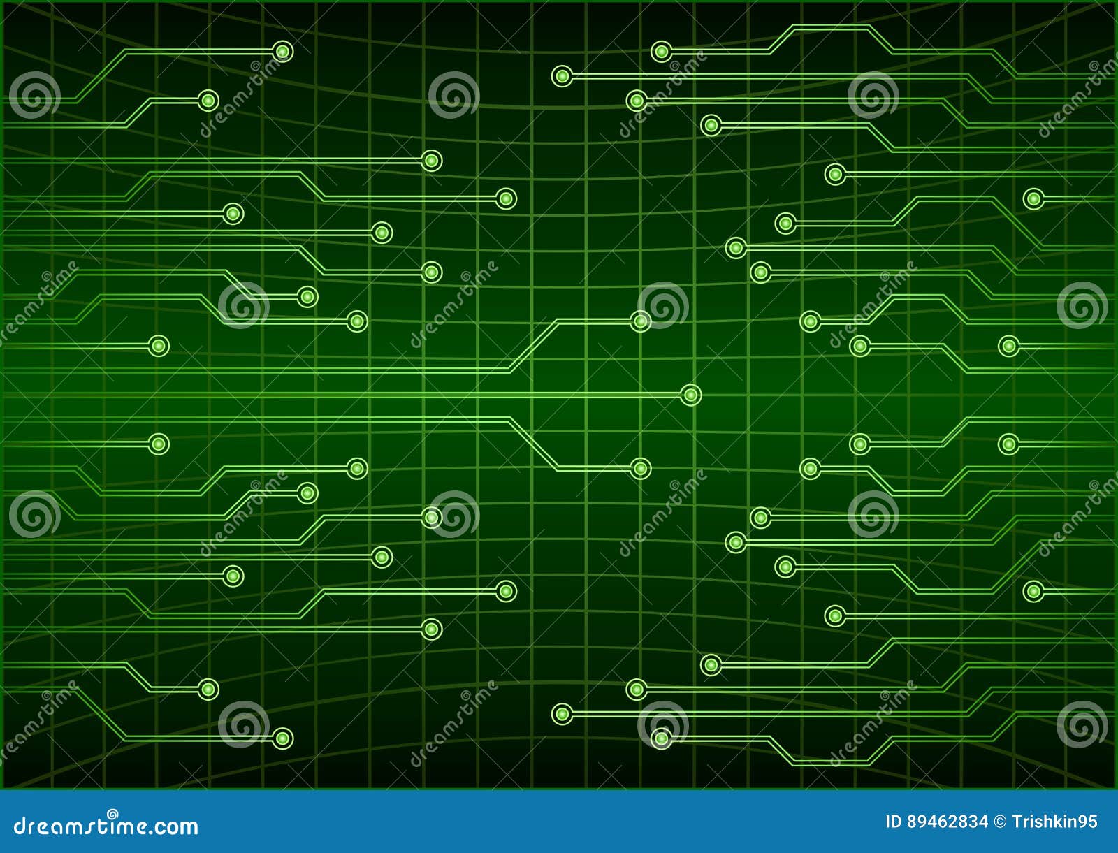 Green Abstract Cyber Future Technology Concept Background, Circuit ...