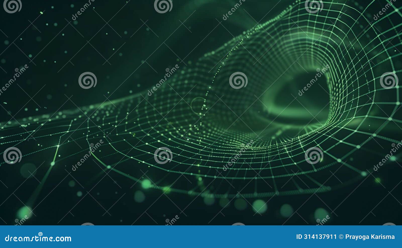 Green Abstract Digital Dot Technology Background Stock Illustration ...