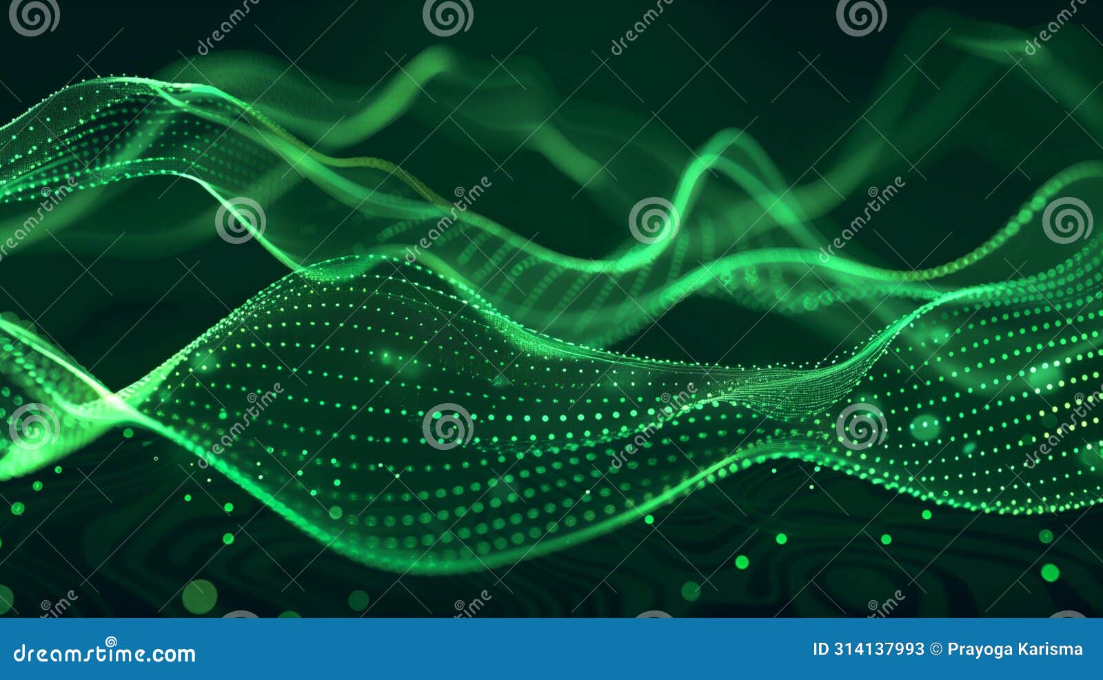 Green Abstract Digital Dot Technology Background Stock Illustration ...