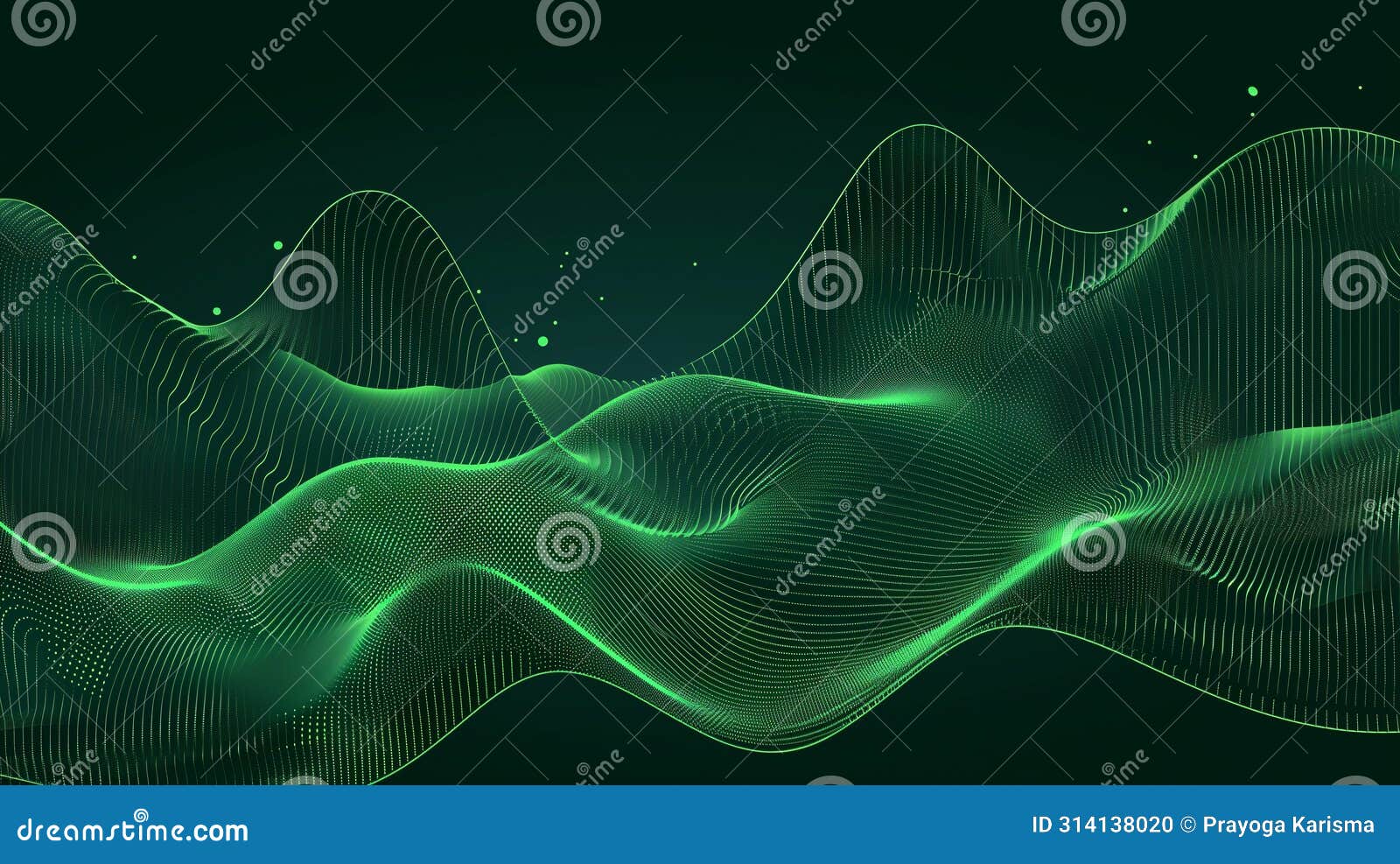 Green Abstract Digital Dot Technology Background Stock Illustration ...