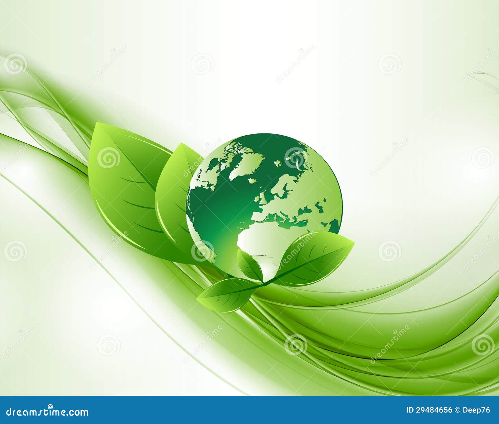 Green Abstract Ecology Globe Backround Stock Illustration ...