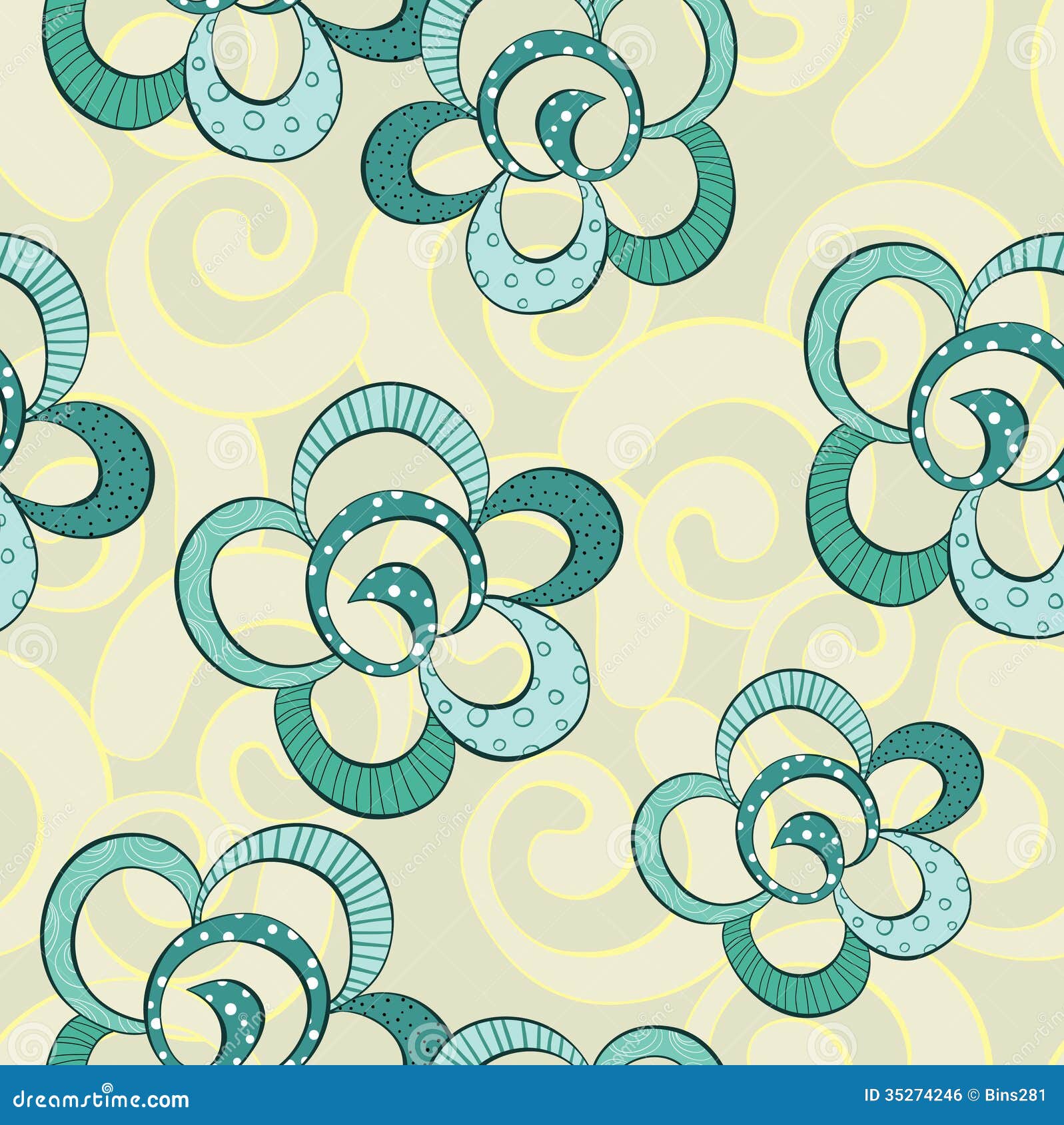 Green abstract flower stock vector. Illustration of tender - 35274246