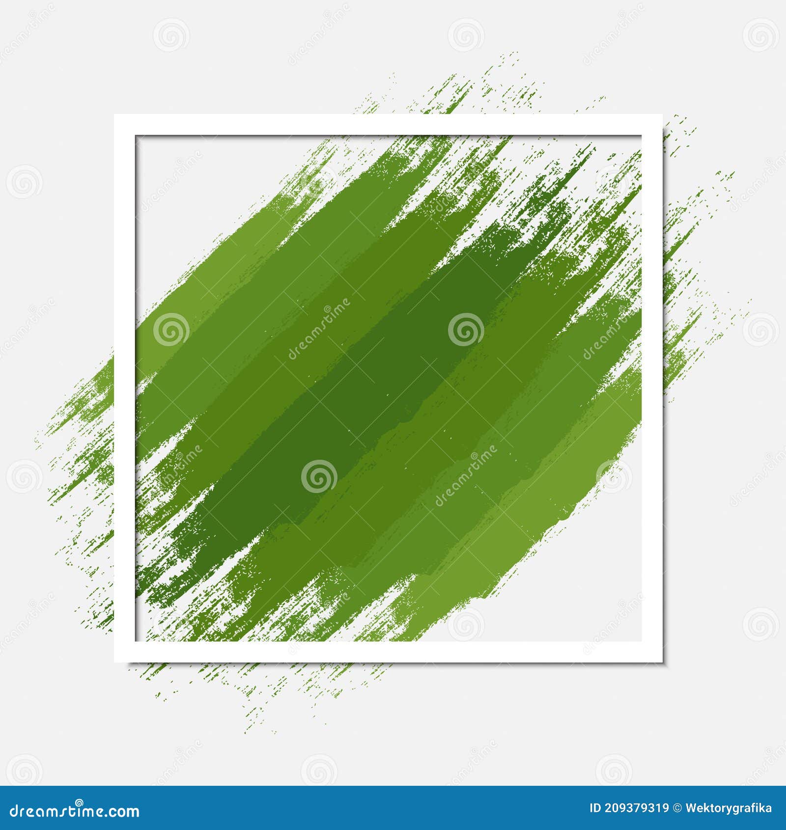 Green Abstract Frame in Grunge Style. Eco Square Background Composition ...