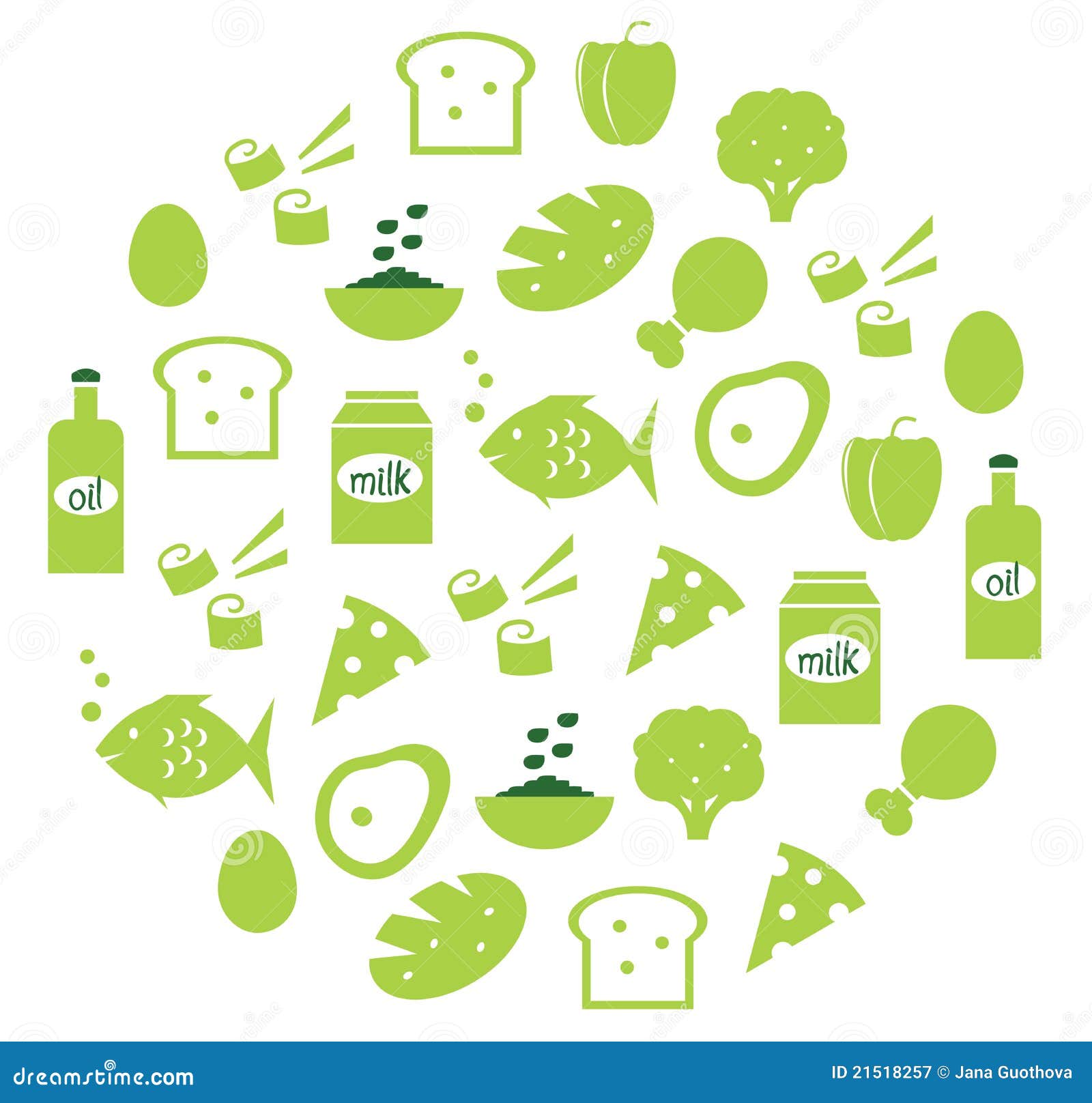 Green Abstract Globe with Food Icons Stock Vector - Illustration of ...