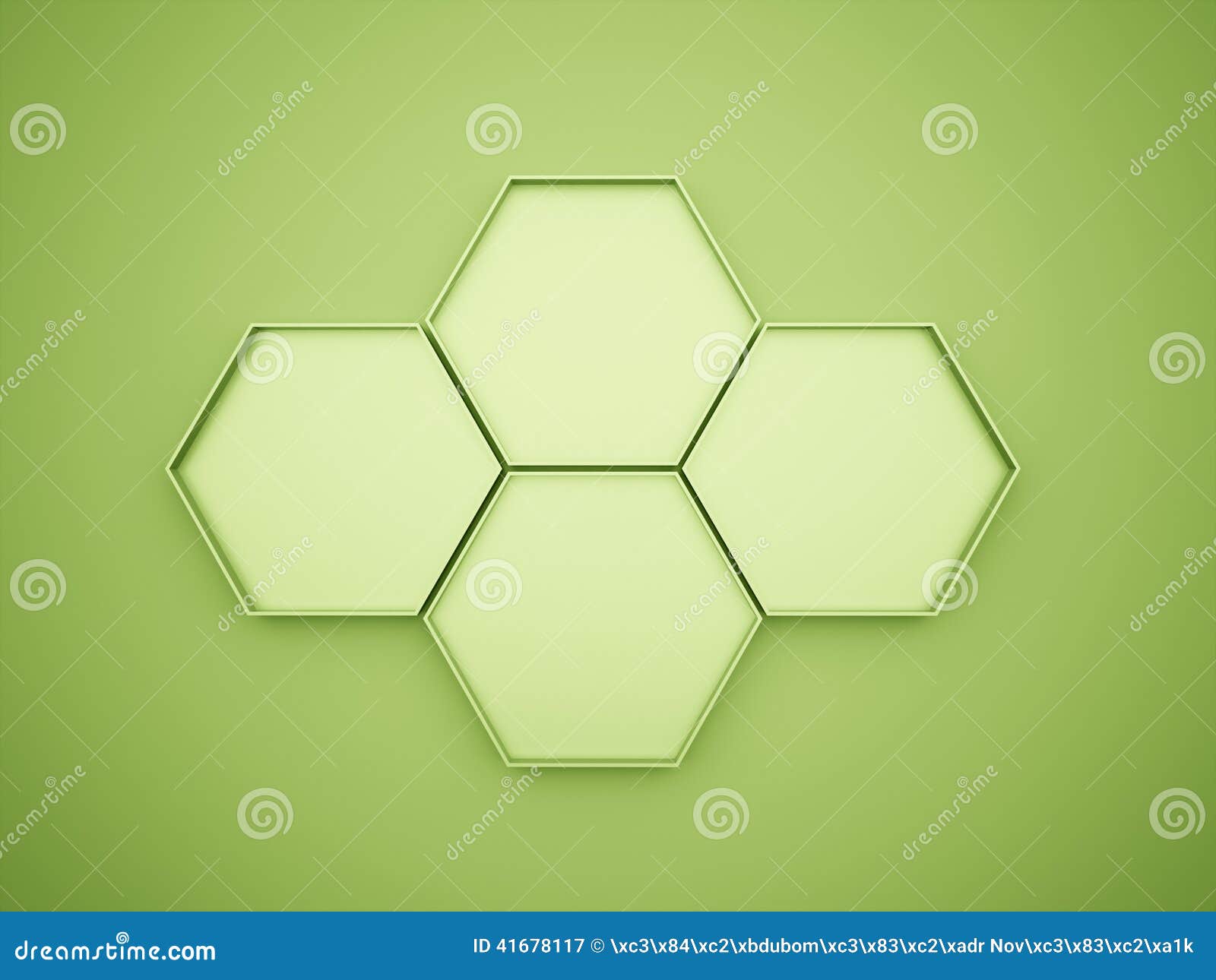 Green Abstract Hexagonal Cell Background Stock Illustration ...