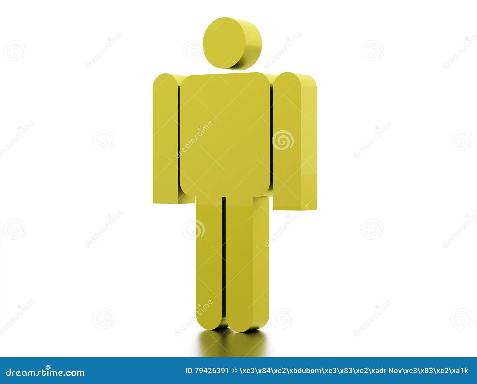 Green Abstract Man Figure Rendered on White Background Stock ...