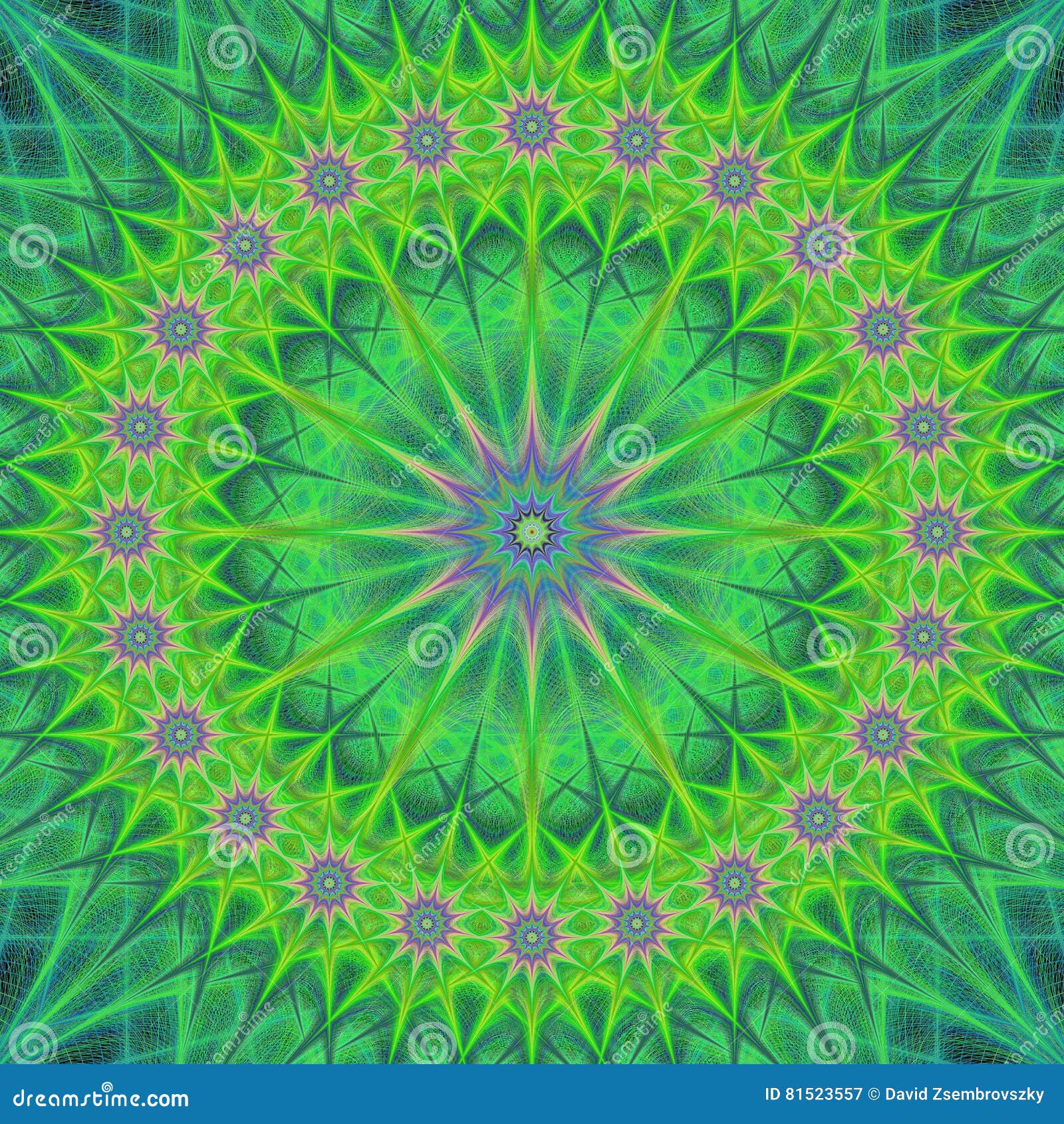 Green Abstract Mandala Structure Background Design Stock Vector ...