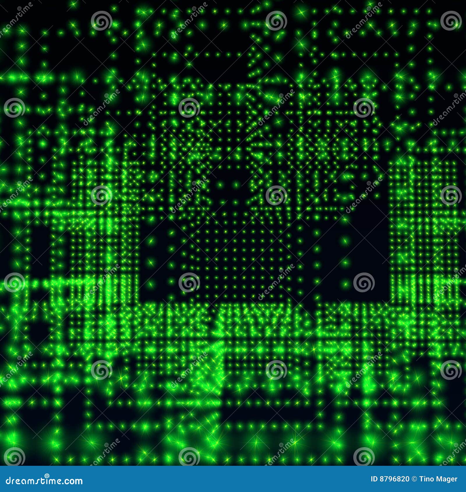 Green abstract matrix stock illustration. Illustration of modern - 8796820