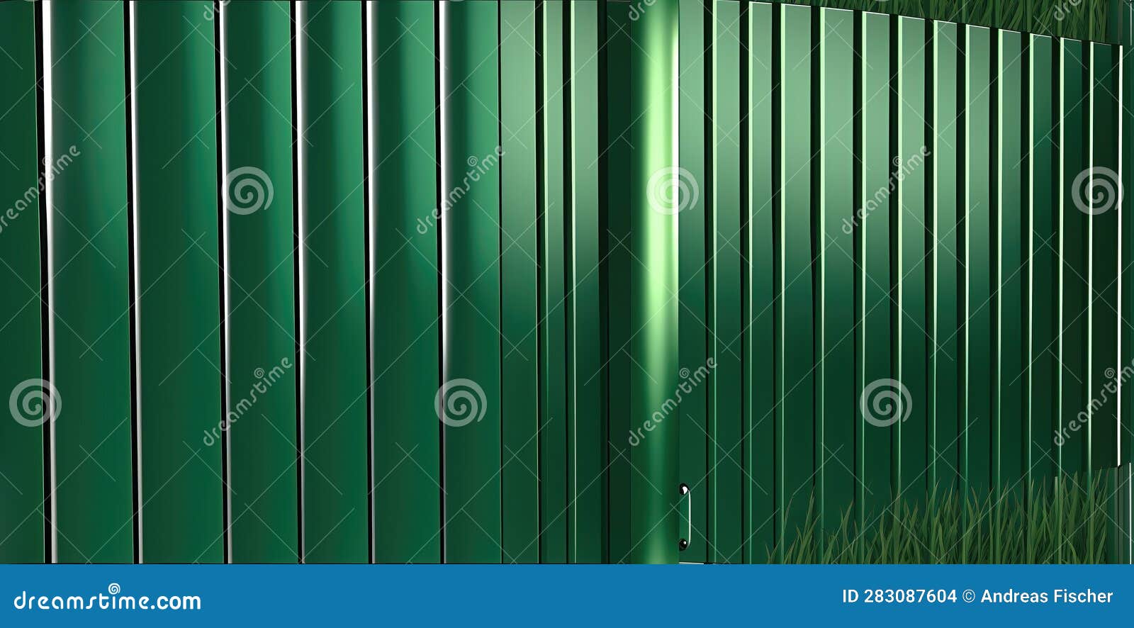 Green Abstract Metal Fence.Green Metal Fence Texture Stock Illustration ...