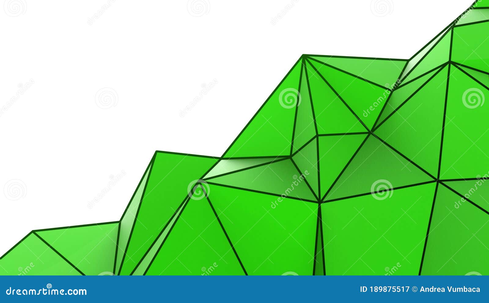 Green Abstract Modern Crystal Background. Polygon, Line, Triangle ...