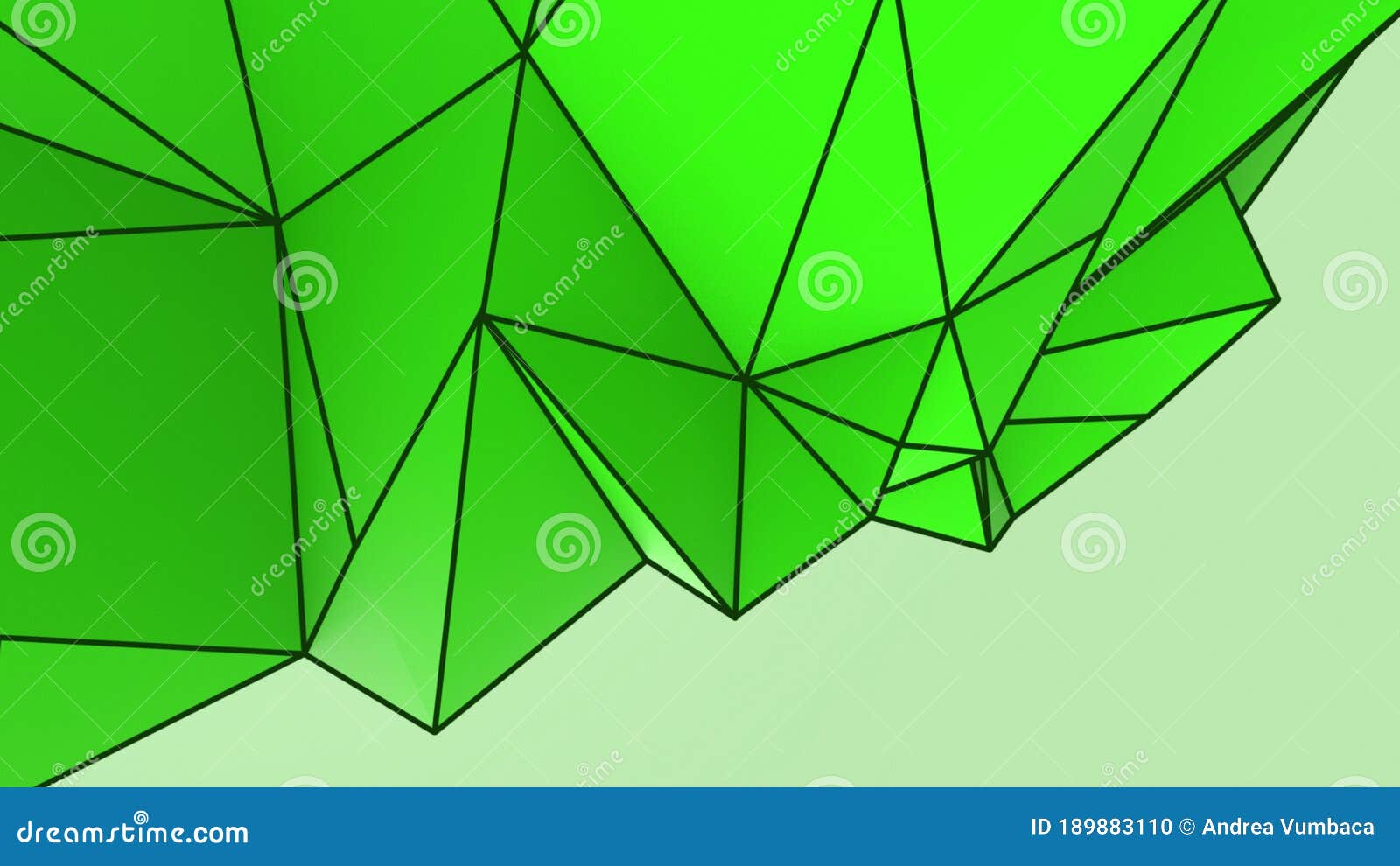 Green Abstract Modern Crystal Background. Polygon, Line, Triangle ...