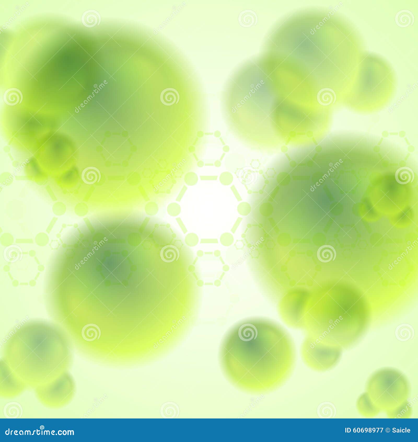 Green Abstract Molecules Background Stock Illustration - Illustration ...