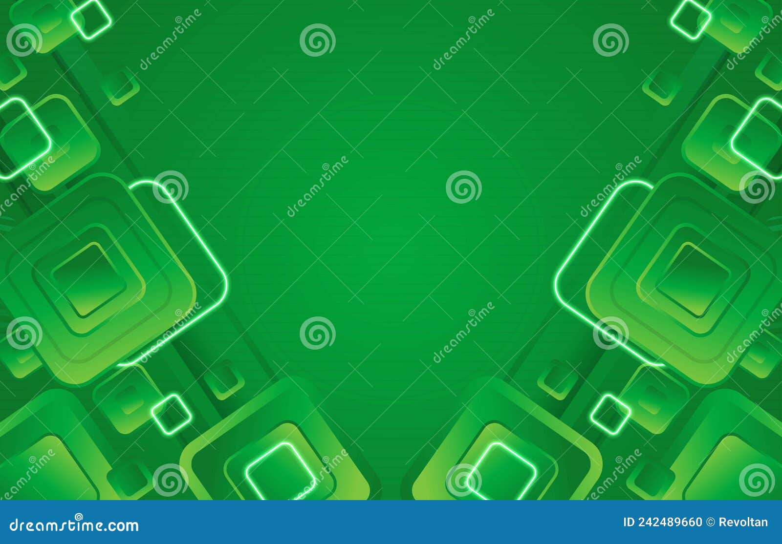 Green Abstract Neon Object Background Stock Vector - Illustration of ...