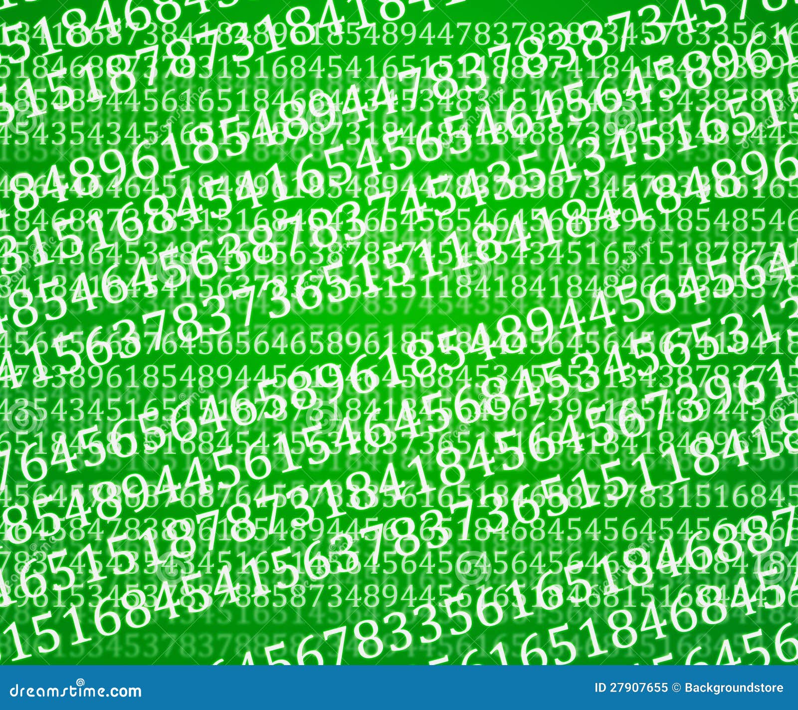 Green Abstract Numbers Background Stock Illustration - Illustration of ...