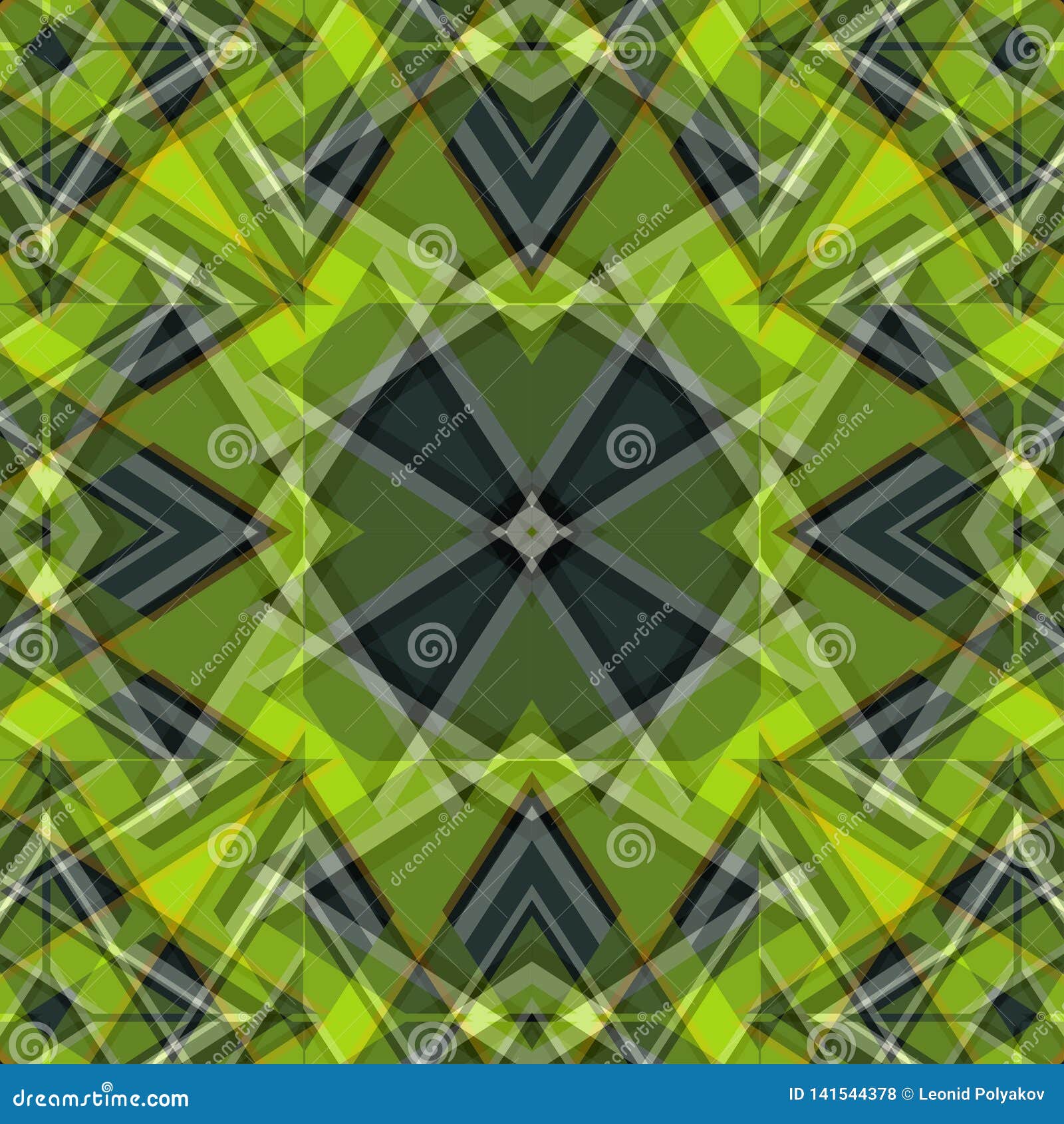 Green Abstract Objects Beautiful Geometric Background Illustration ...