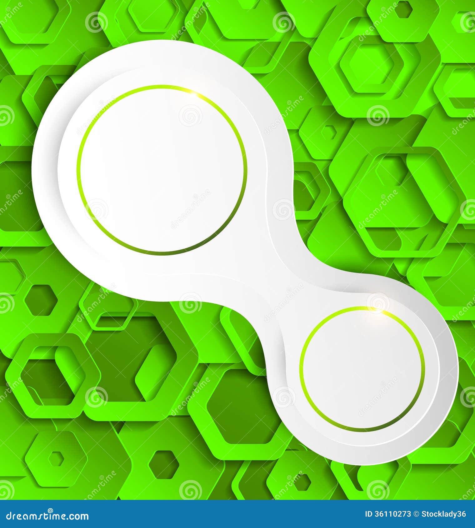 Green Abstract Paper Template Stock Illustration - Illustration of ...