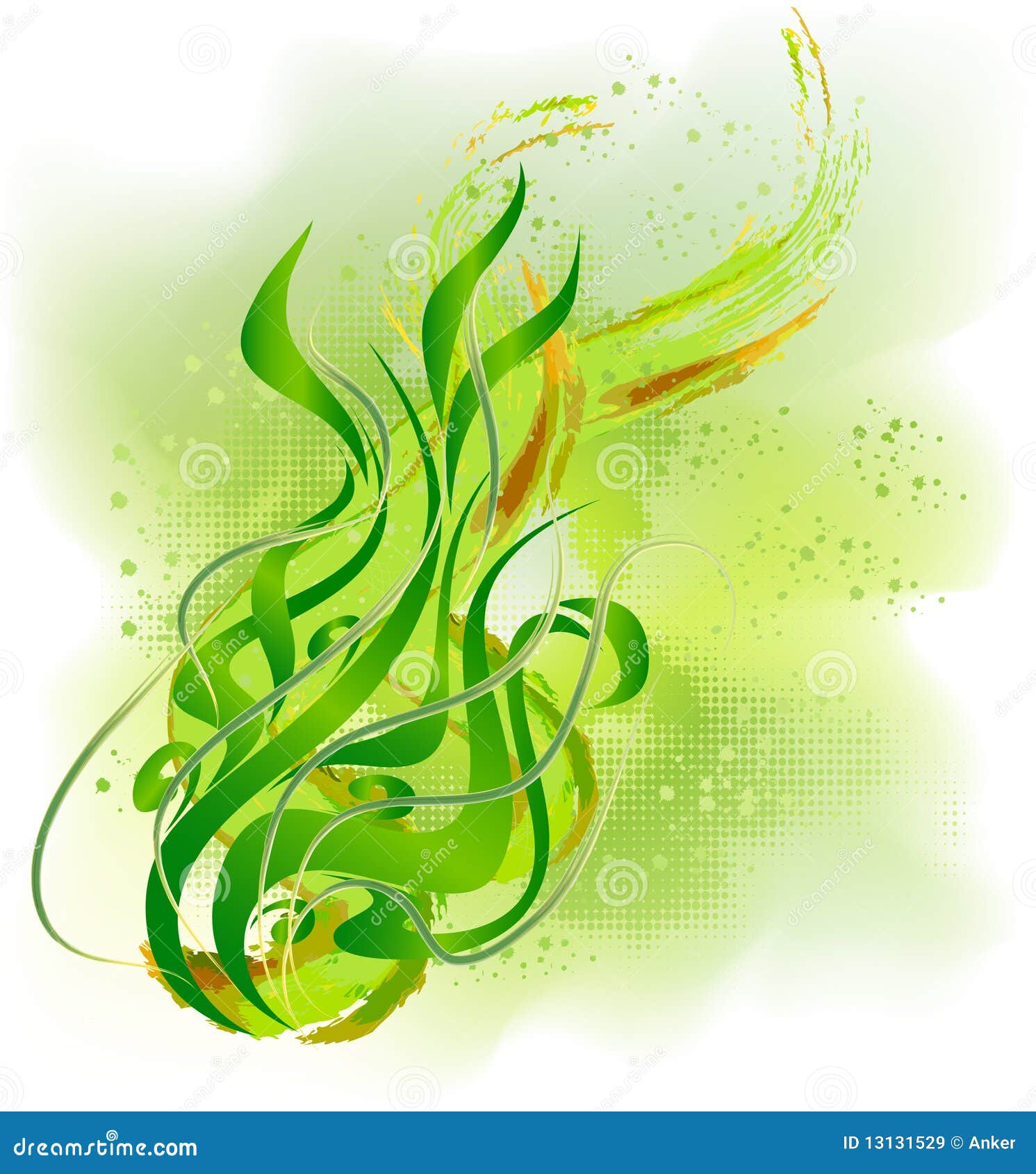 Abstract Plant In In Vibrant Bold Gradient Holographic Colors, Concept ...
