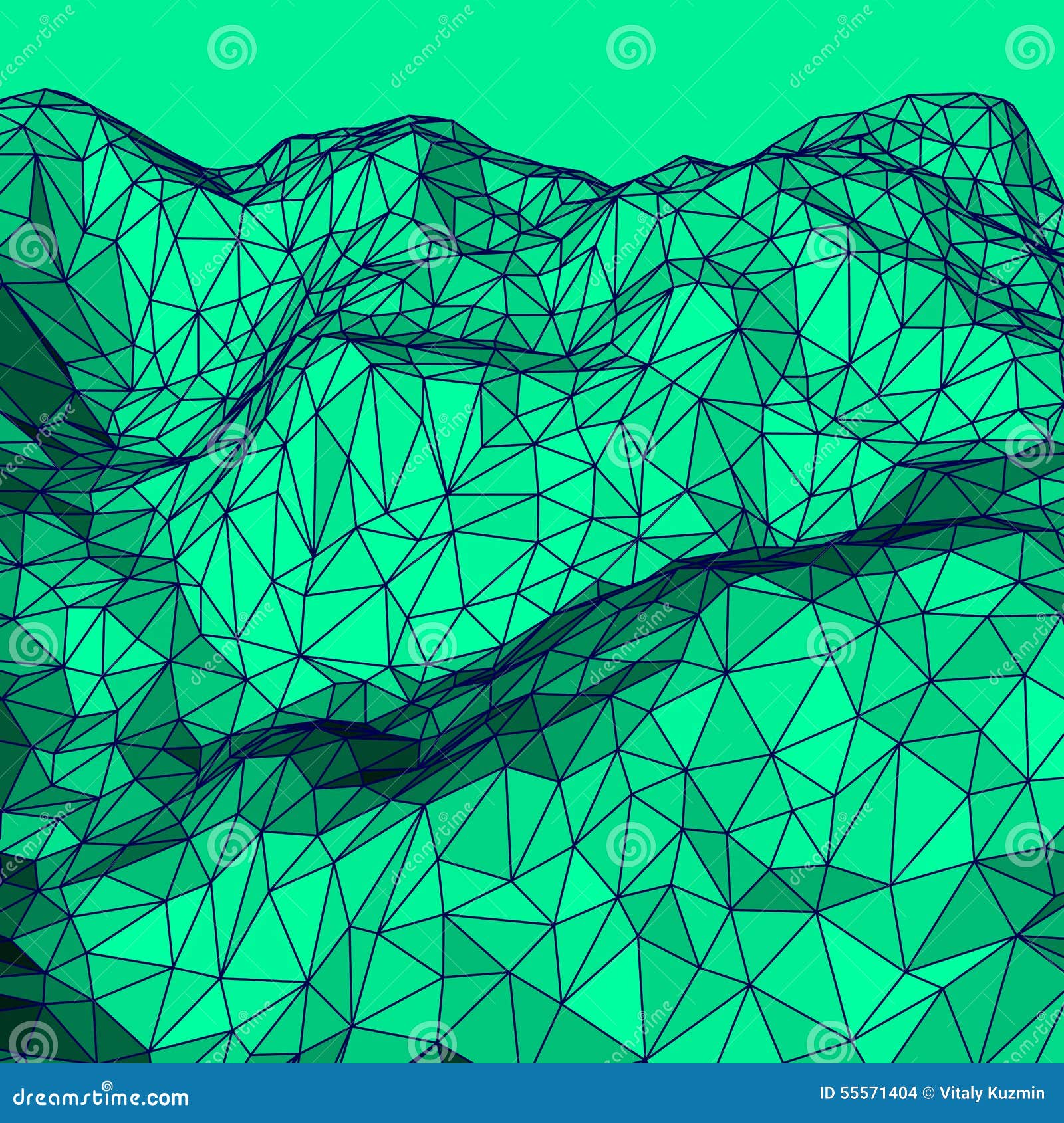 Green Abstract Polygonal Background Stock Vector - Illustration of ...