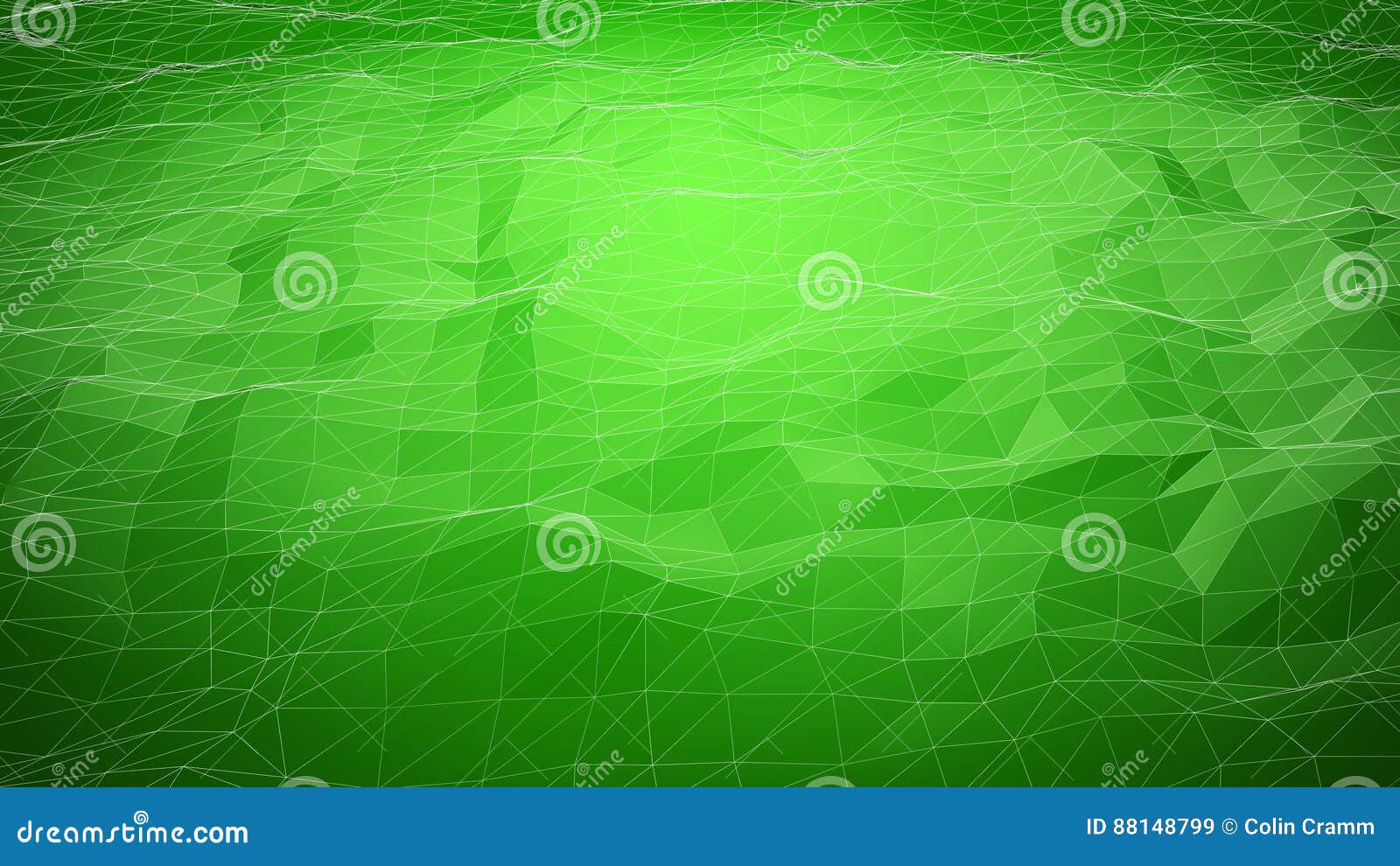 Green Abstract Polygonal Background with Wireframe Lines Stock Image ...