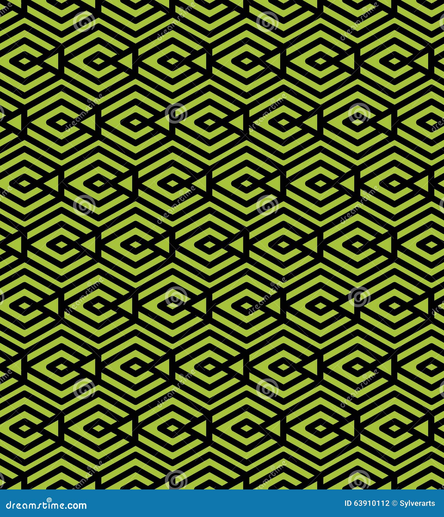 Green Abstract Seamless Pattern with Interweave Lines. Vector or Stock ...