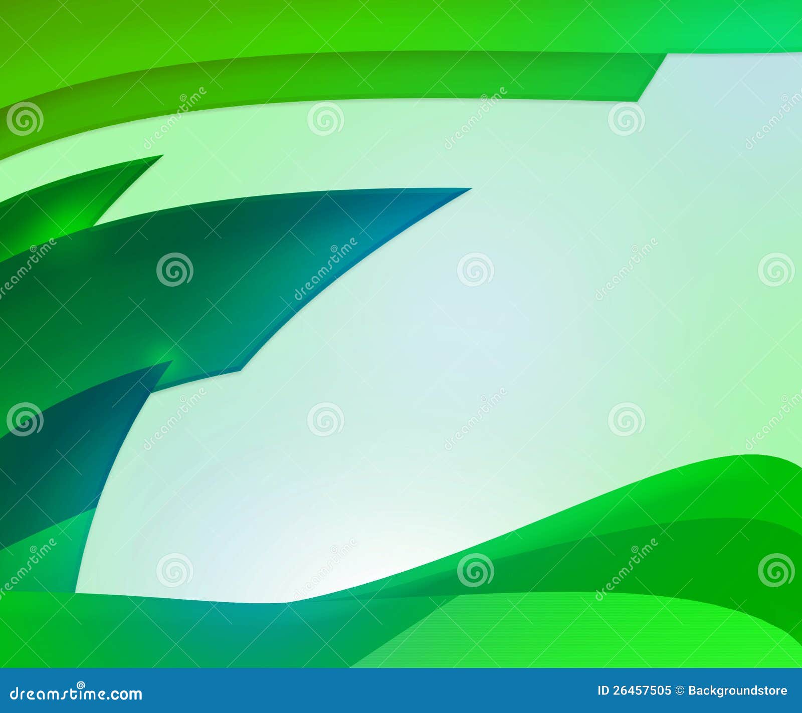 Green Abstract Shapes Background Stock Illustration - Illustration of ...
