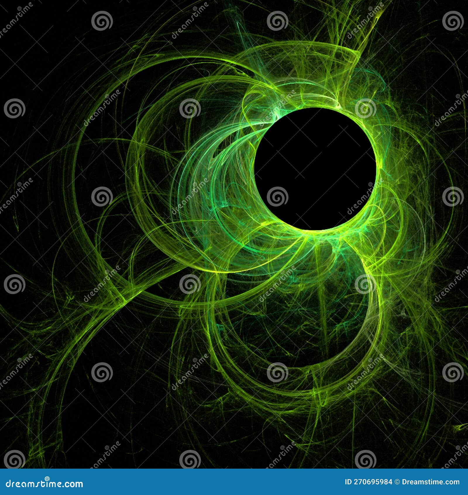 Green Abstract Spherical Linear Pattern on Black Background, Wallpaper ...