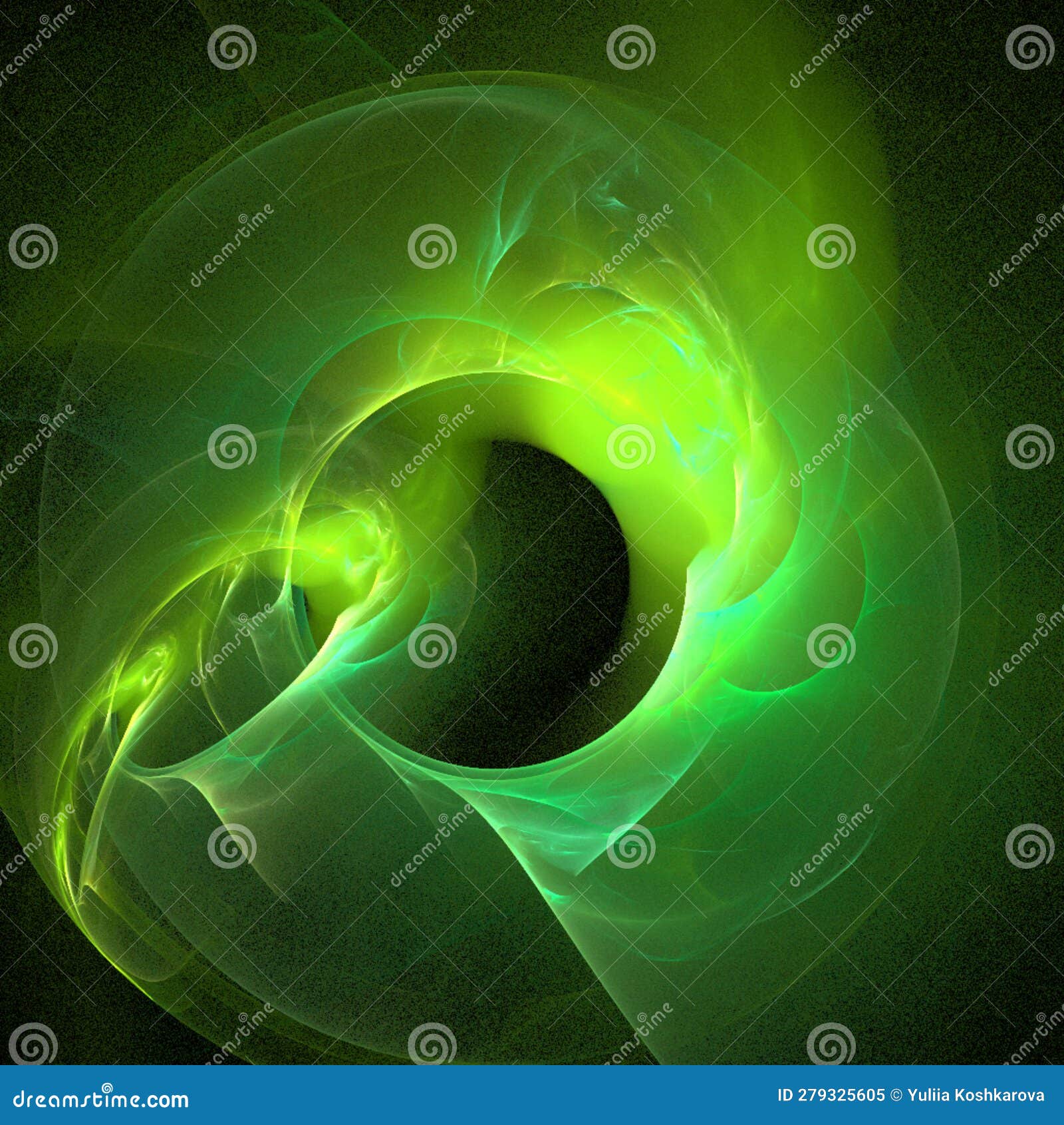 Green Abstract Spherical Linear Pattern on Black Background, Wallpaper ...