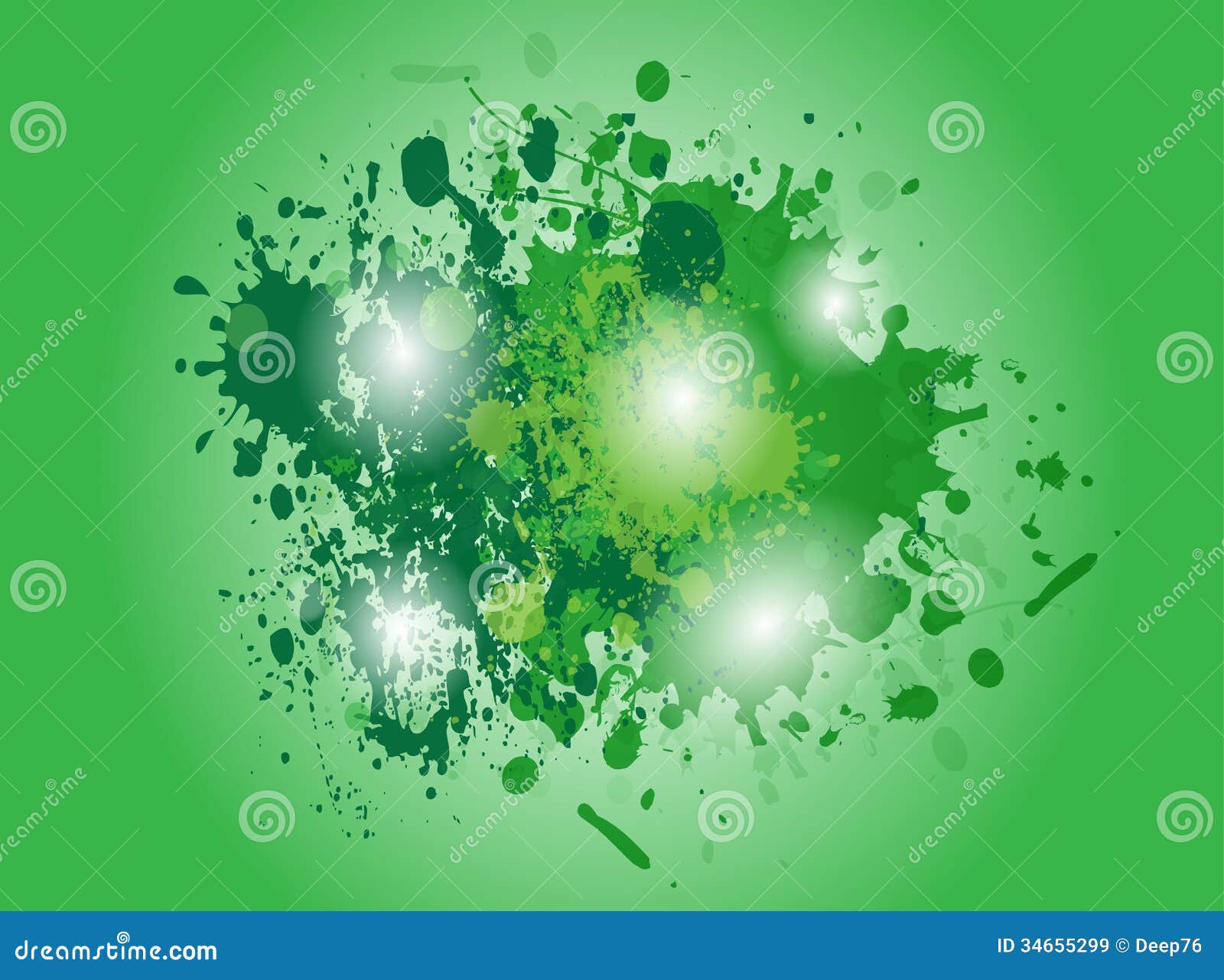 Green Abstract Splash Vector Stock Vector - Illustration of artwork ...