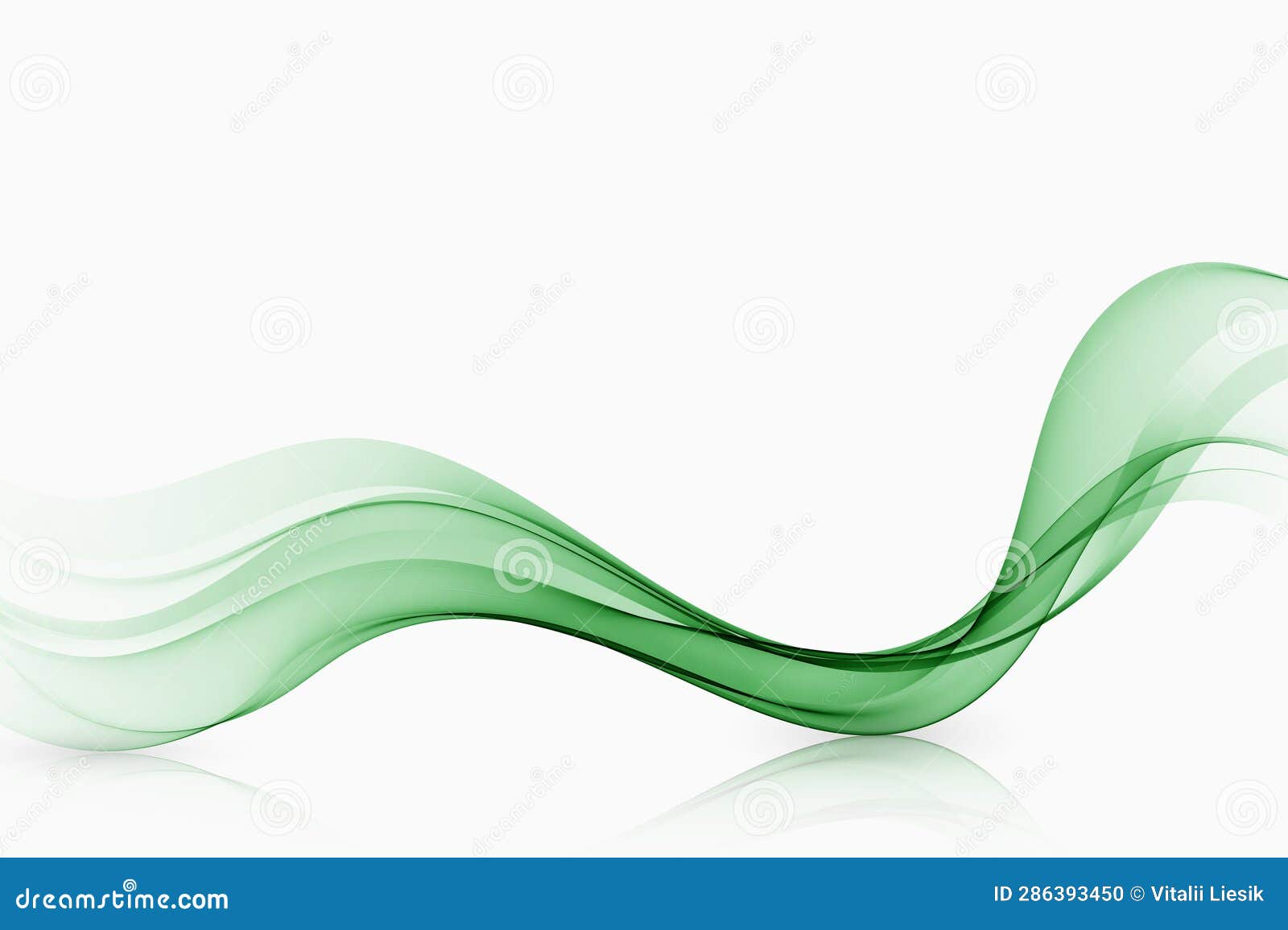 Green, Abstract, Transparent, Wave Flow, Vector Design Element. Stock ...