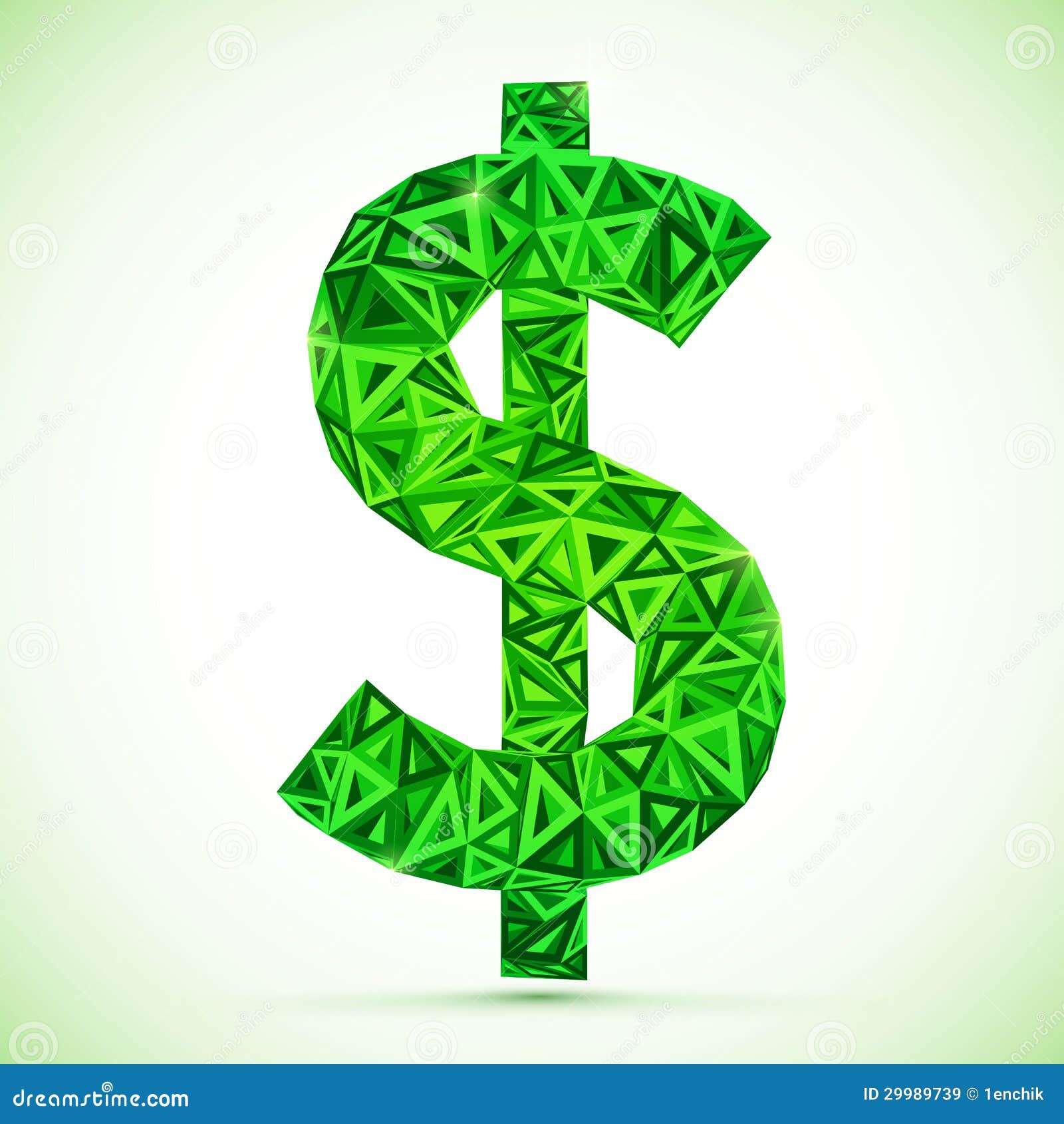 Green Abstract Triangles Vector Dollar Symbol Stock Vector ...