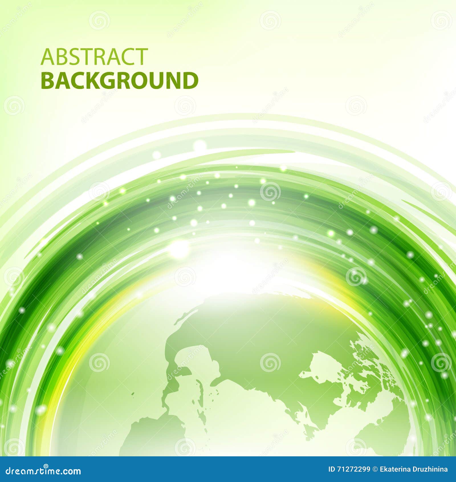 Green Abstract Vector Background with Earth Stock Vector - Illustration ...