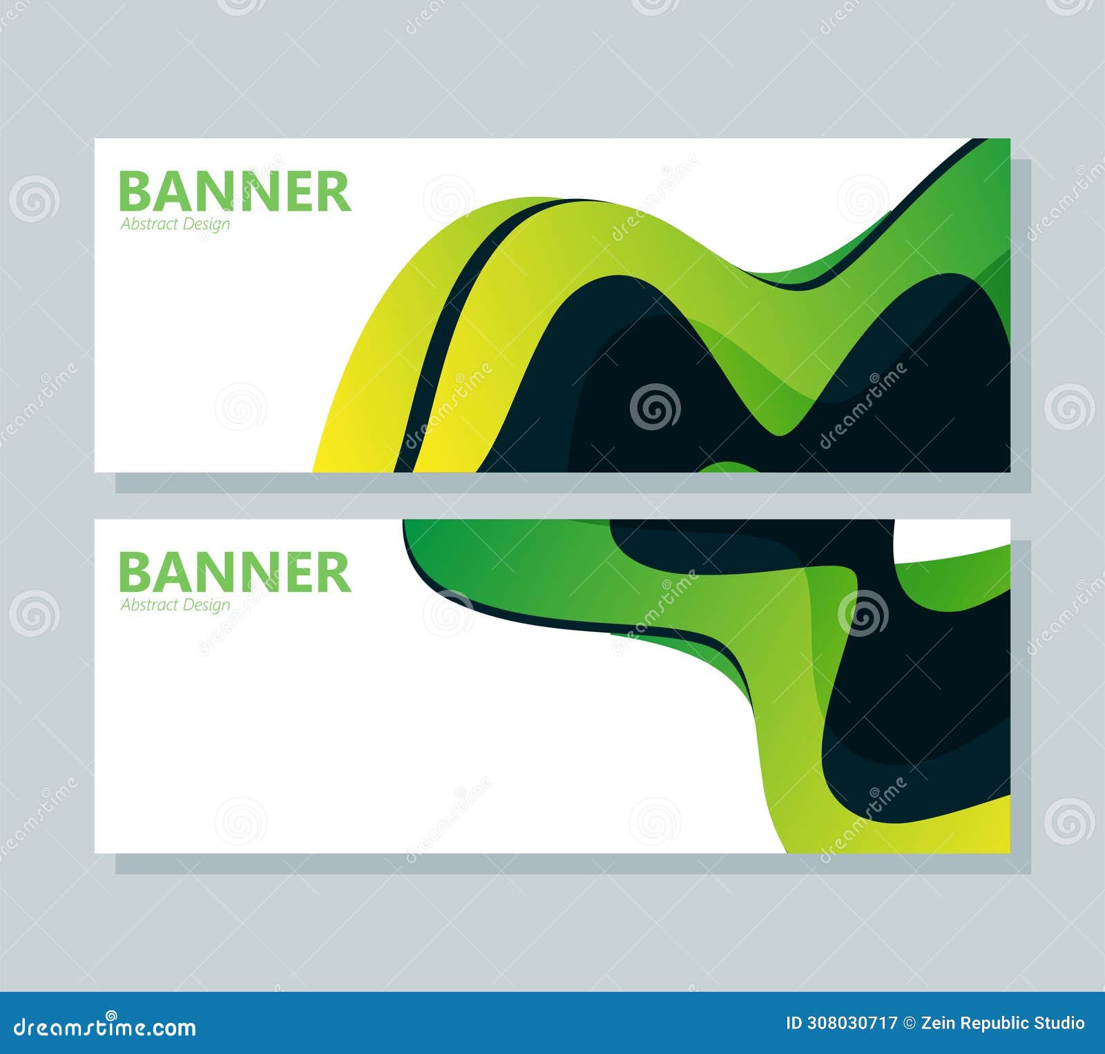 Green Abstract Wave Banner Design Stock Vector - Illustration of poster ... Green Abstract Wave Banner Design Stock Vector - Illustration of poster ...