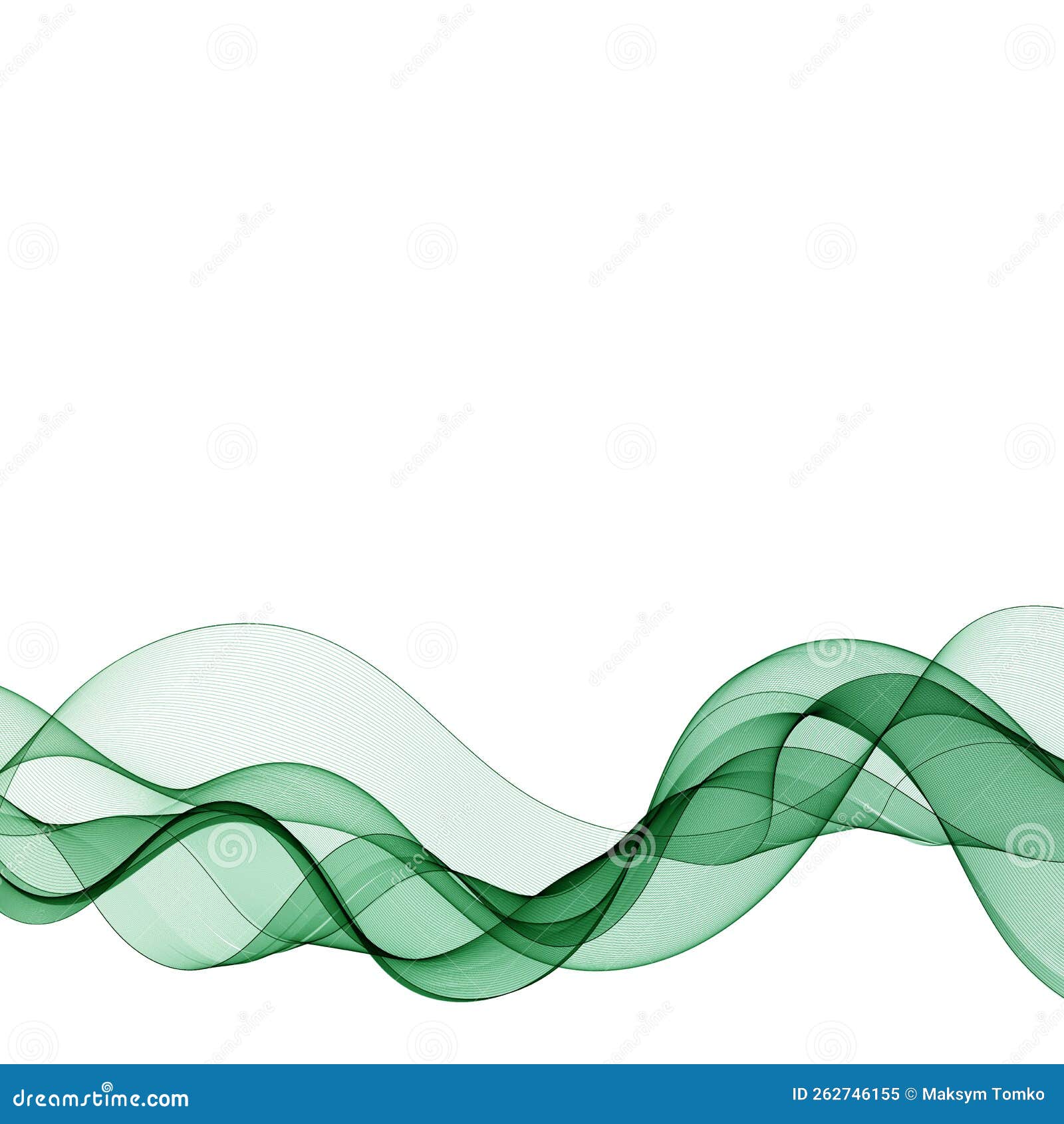 Green Abstract Wave Pattern. Abstract Design Element. Template for ...