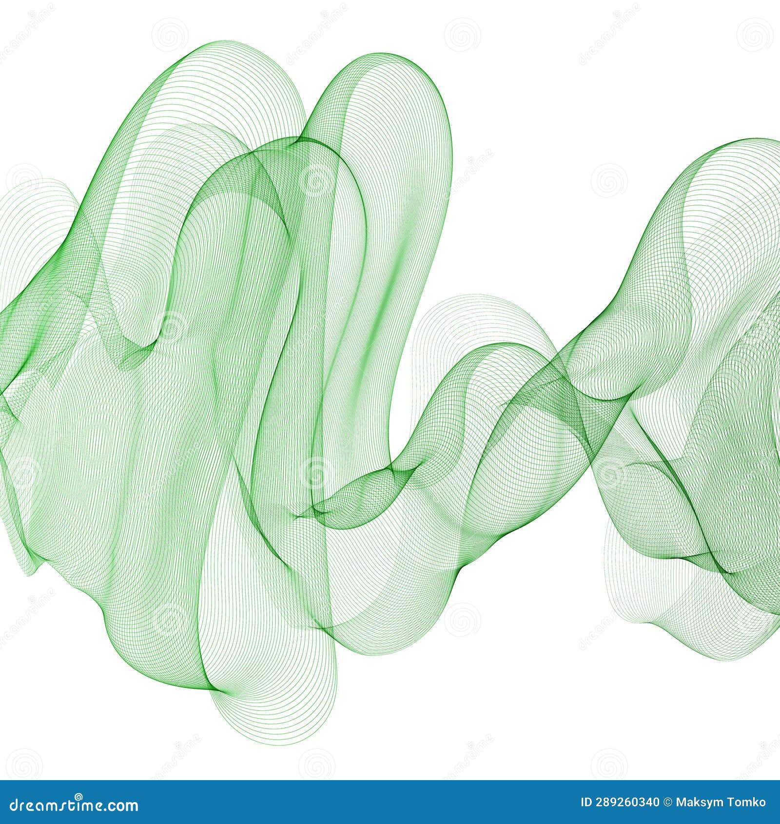 Green Abstract Wave. Sample. Layout. Decor Element. Eps 10 Stock ...