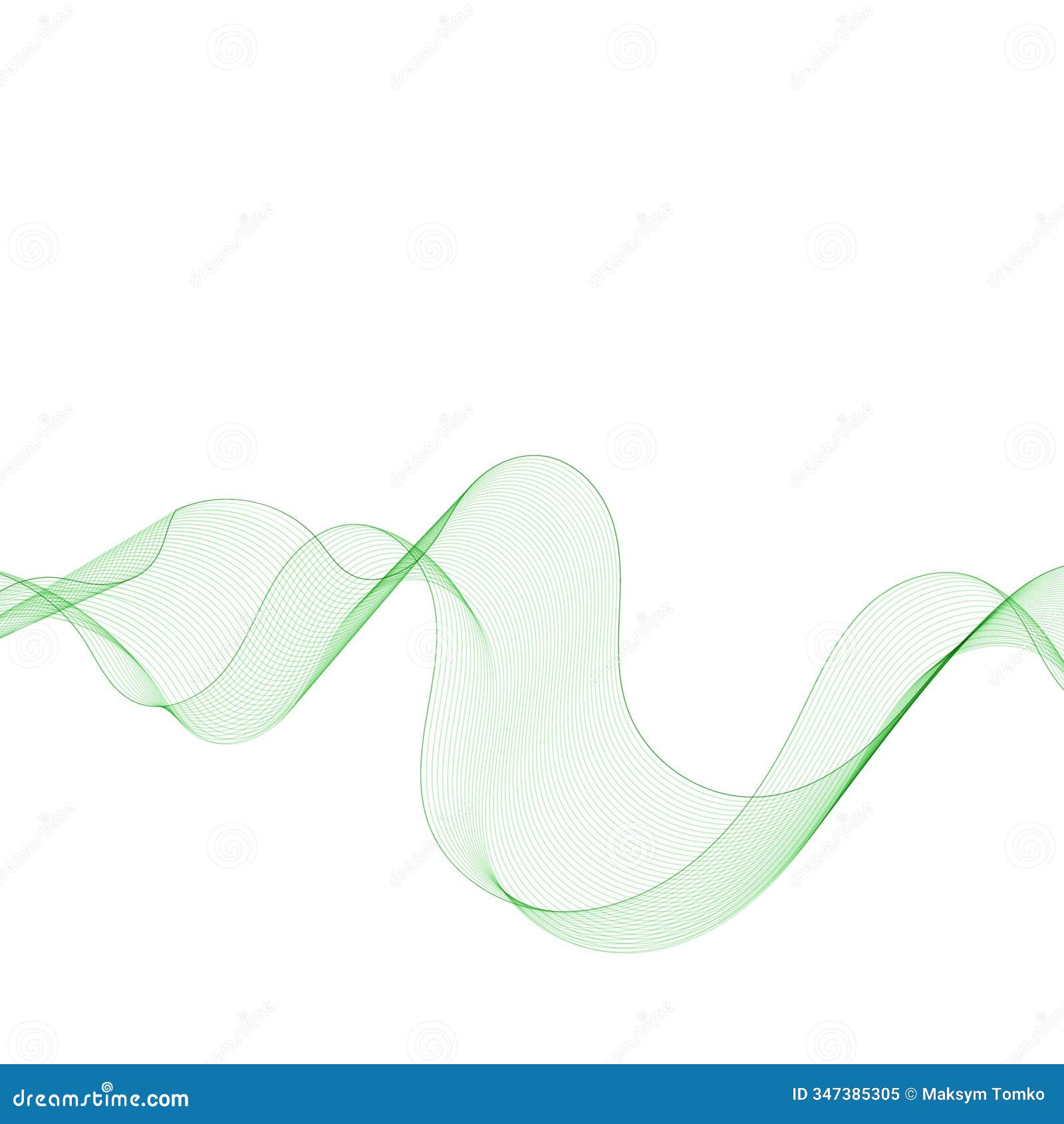 Green Abstract Wave. Vector Curves. Eps 10 Stock Illustration ...