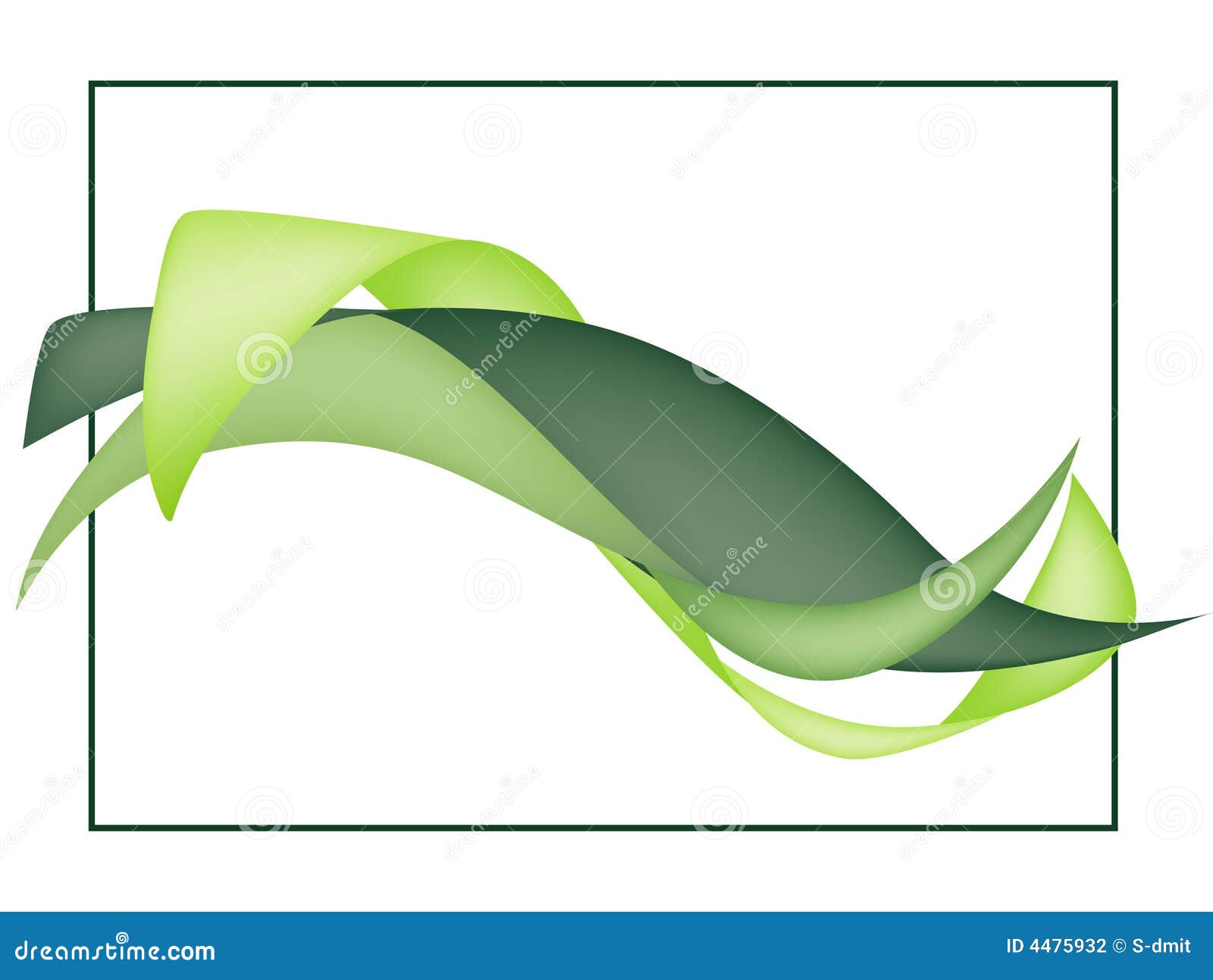 Green abstract waves stock vector. Illustration of green - 4475932