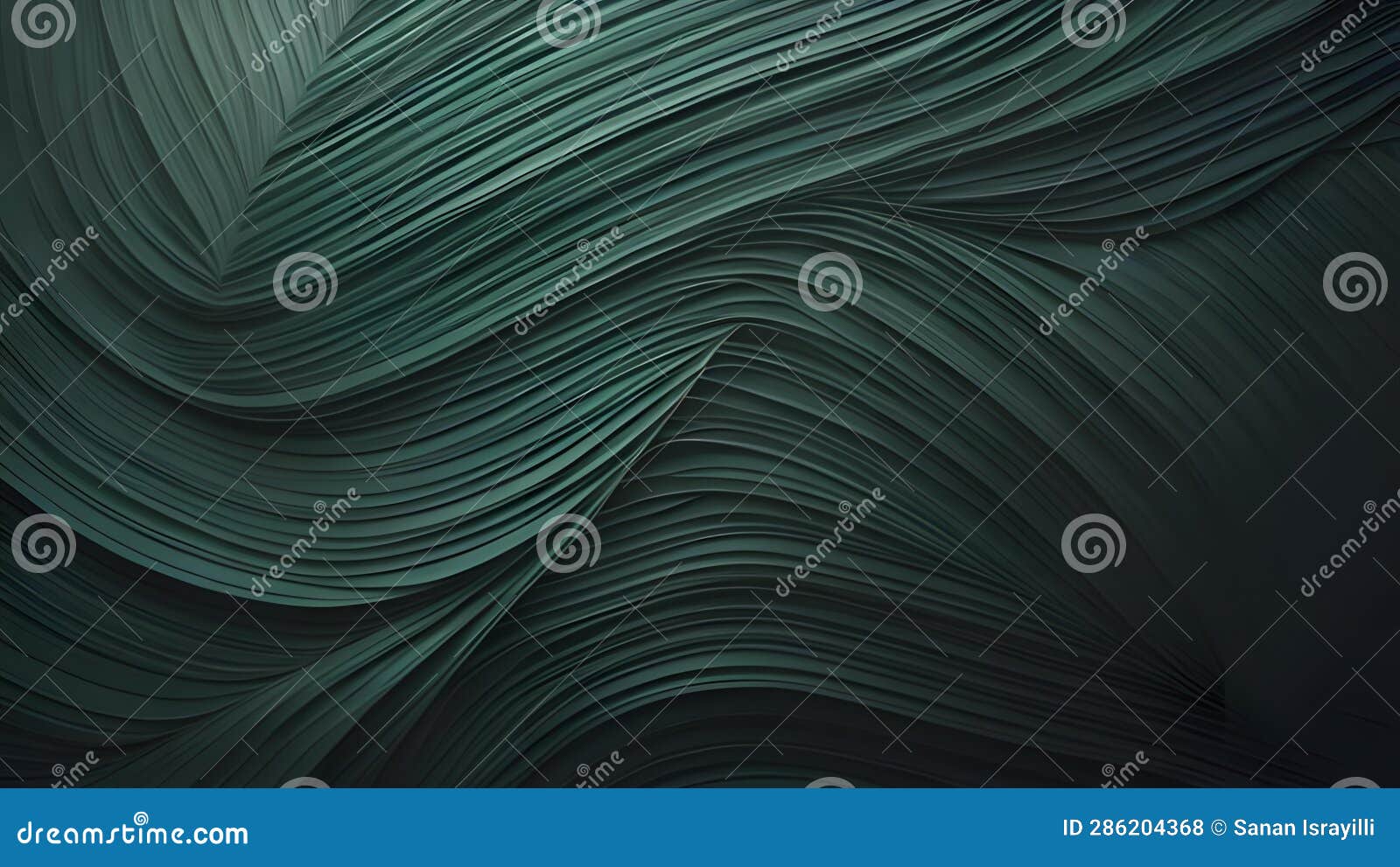 Green Abstract Wavy Background, Computer Generated Images. Generative ...