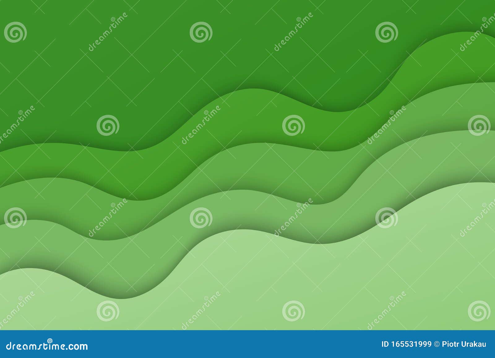 Green Abstract Wavy Composition Stock Vector - Illustration of curved ...
