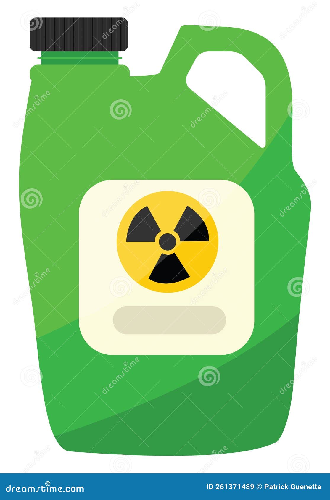 Green acid tank, icon stock vector. Illustration of chemical - 261371489