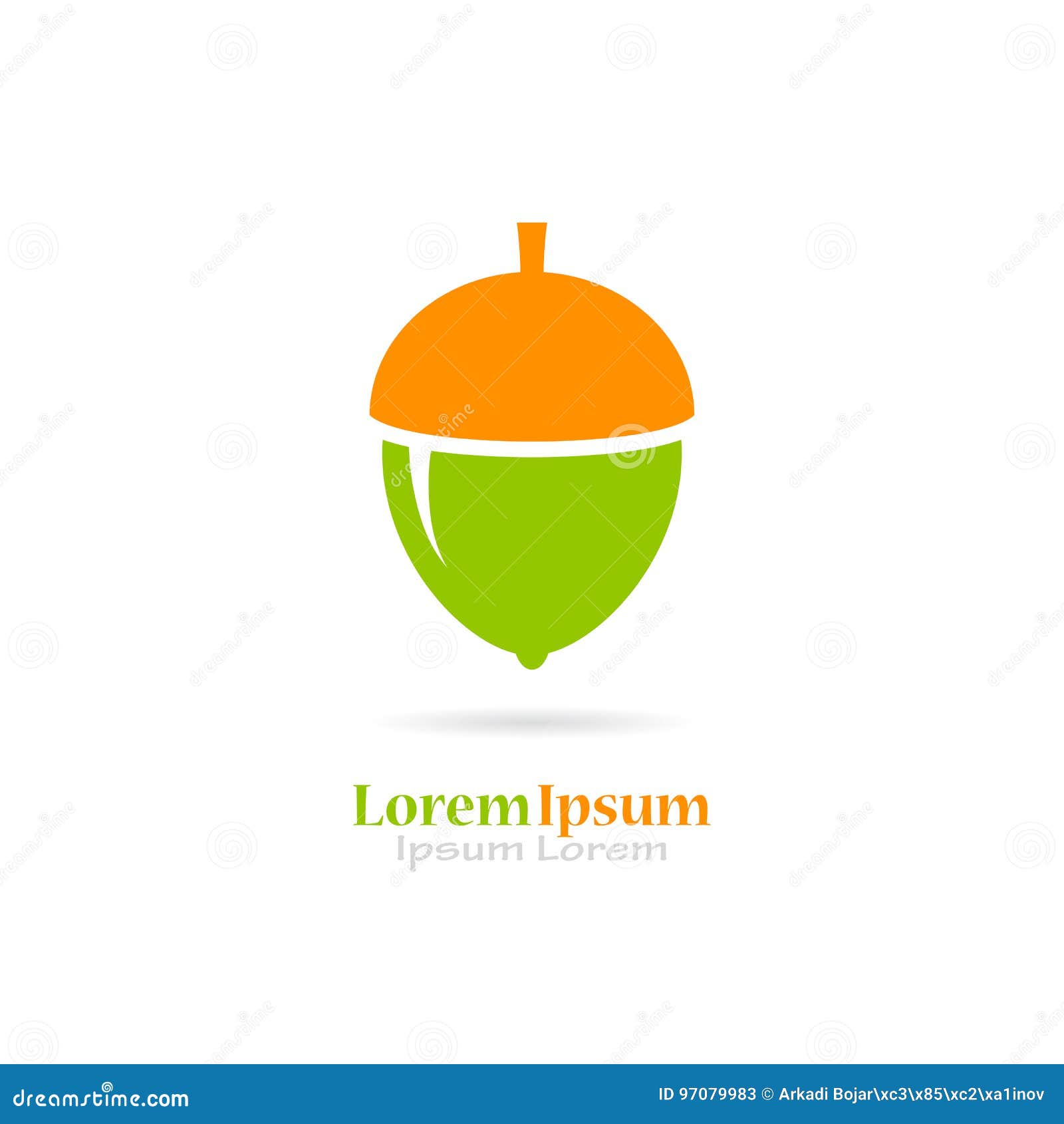 Acorn. Vector Illustration Of Acorns With Oak Leaves. Continuous One ...