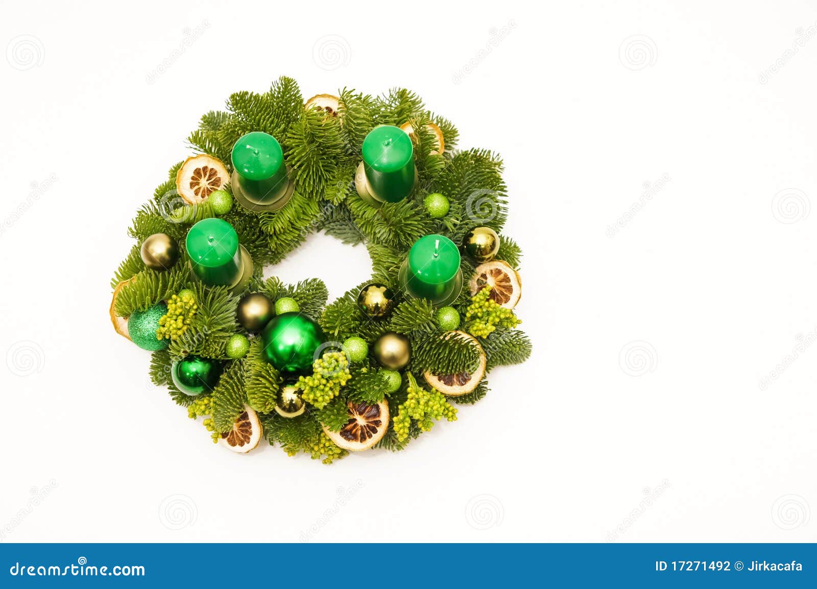 Green advent wreath stock photo. Image of conifer, closeup - 17271492